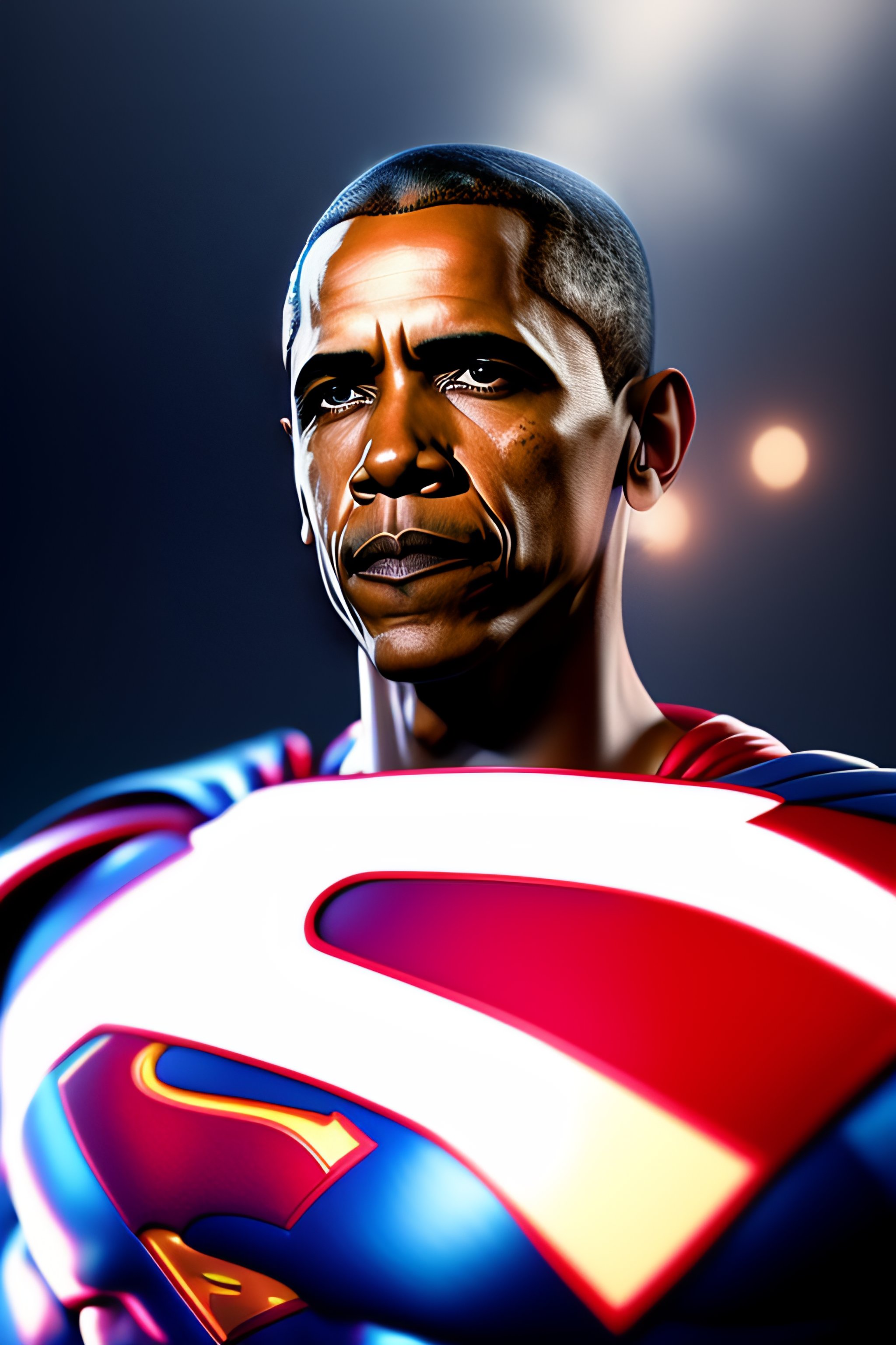 Lexica - Barack obama as superman, realistic image, 4k, 8k, real face ...