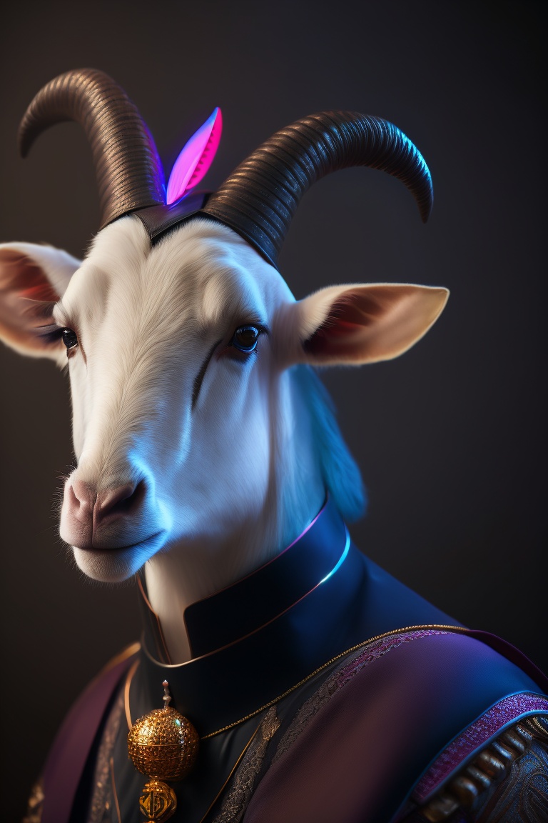 Lexica - Portrait of a goat's head wearing a catholic pope's dress ...