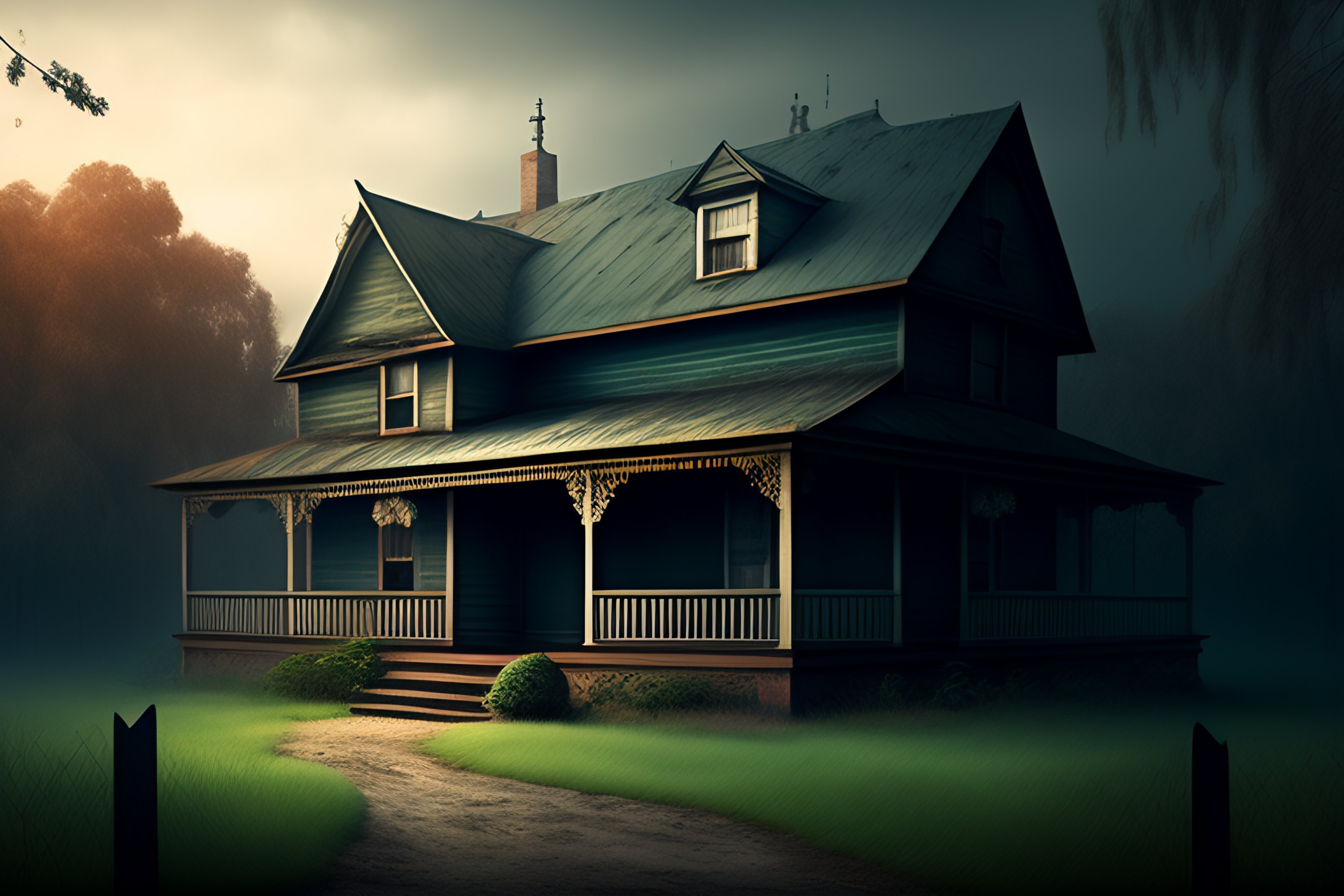 Lexica - House room, horror movie environment, old house, spirit