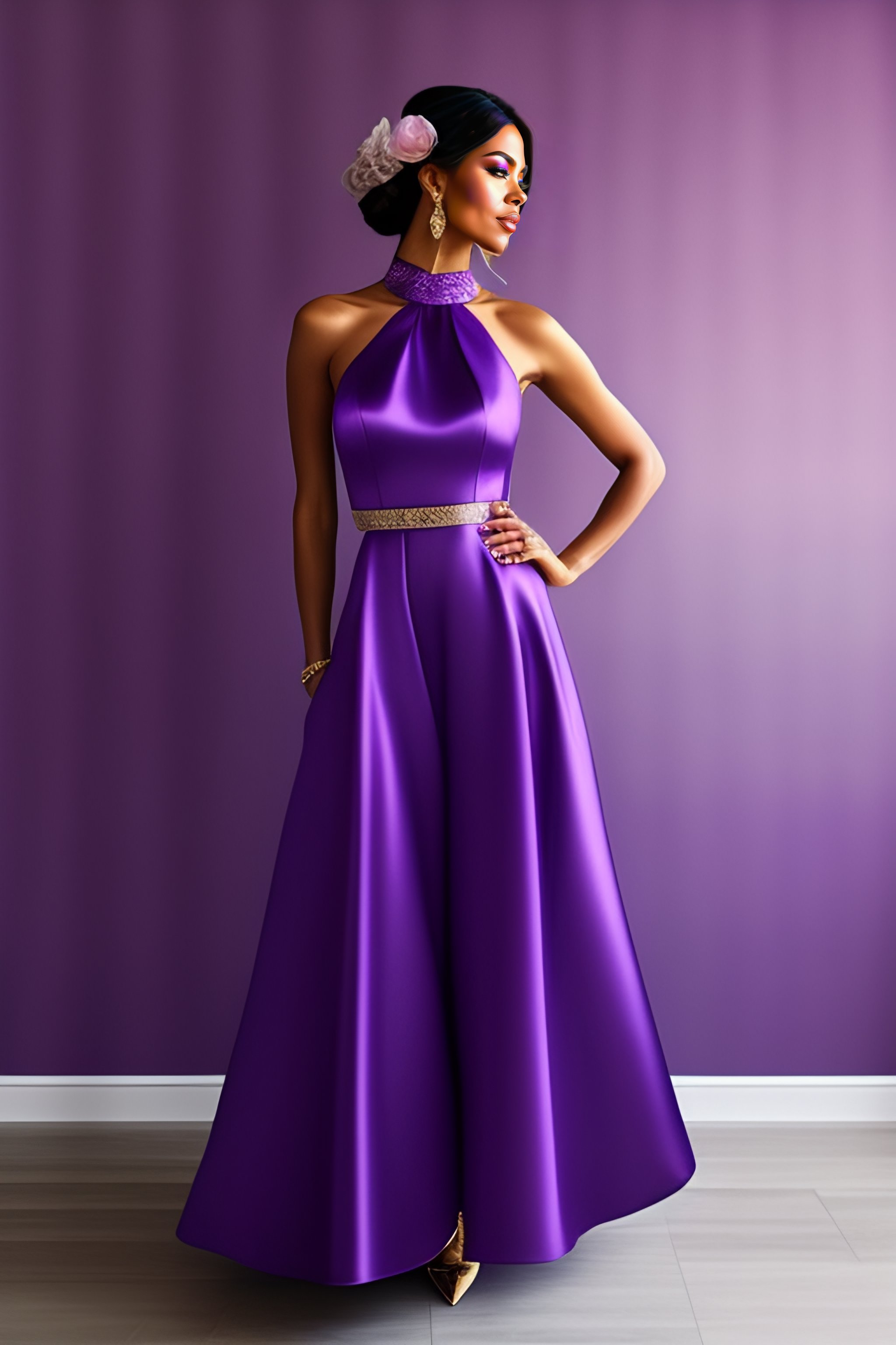 Lexica - Lady in violet clothes