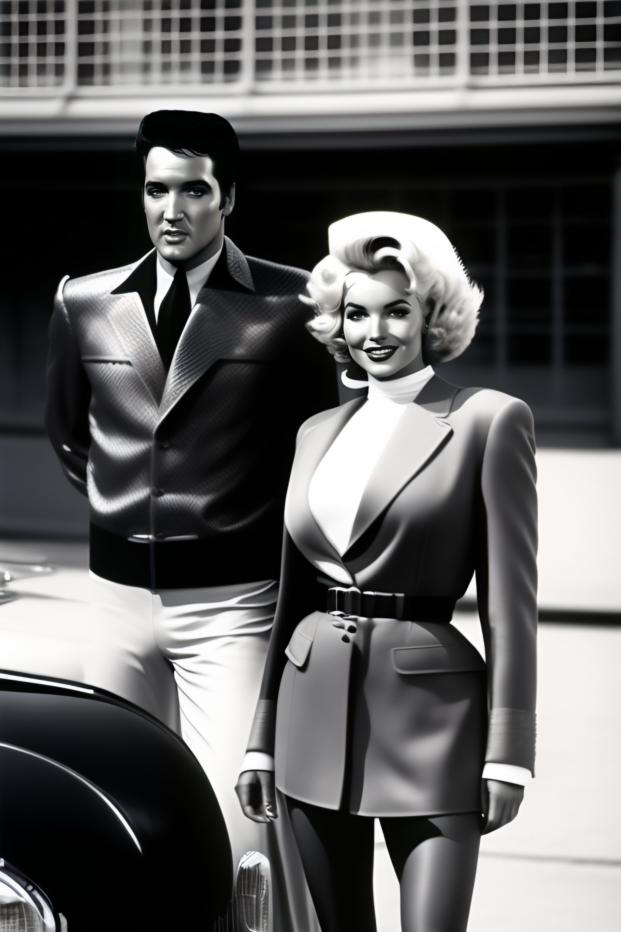 Lexica - Marylin Montoe with Elvis Presley, historic photo, in the ...