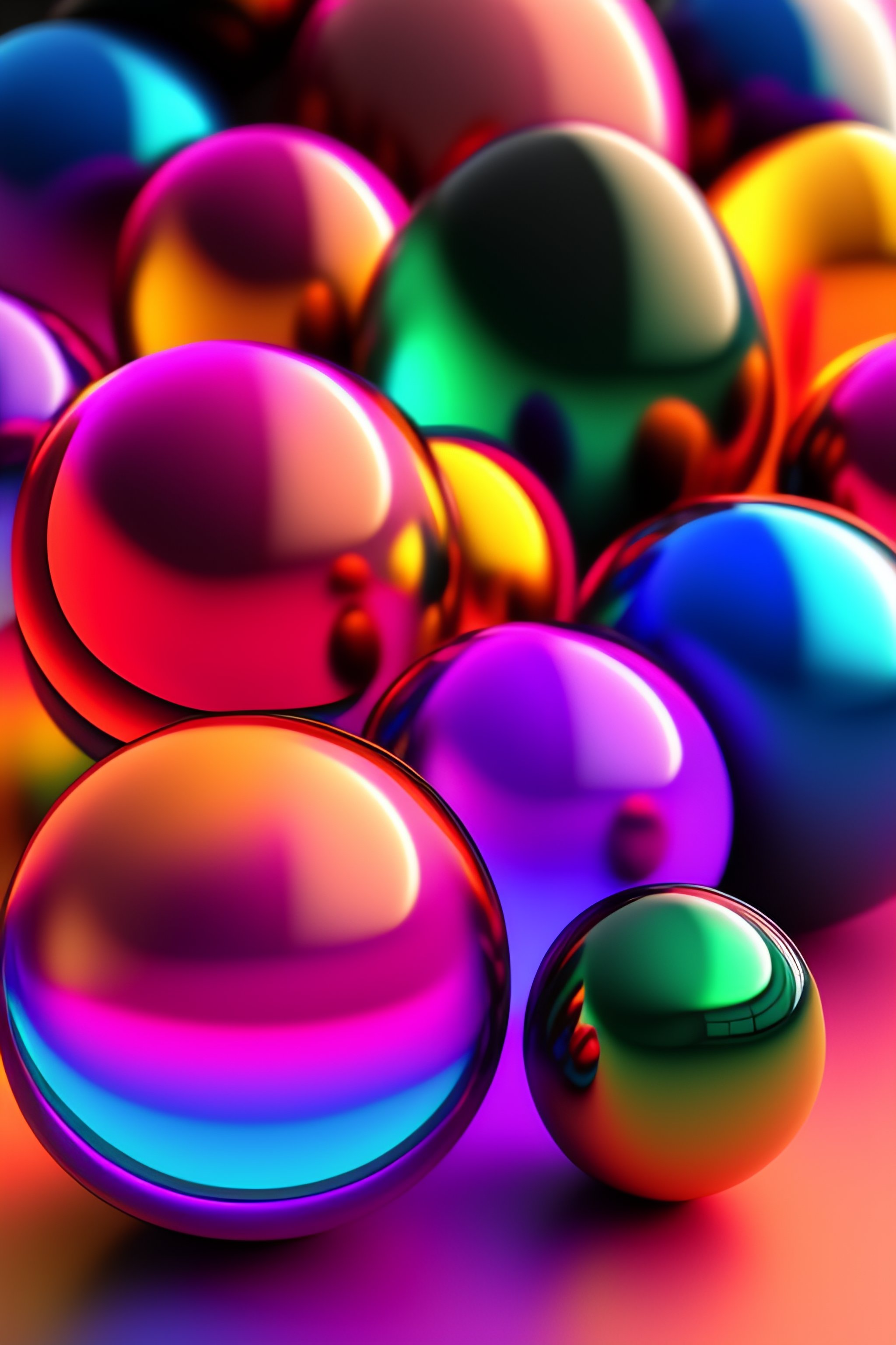 Lexica - A colorful abstract render of a crystal balls with silky fluid ...
