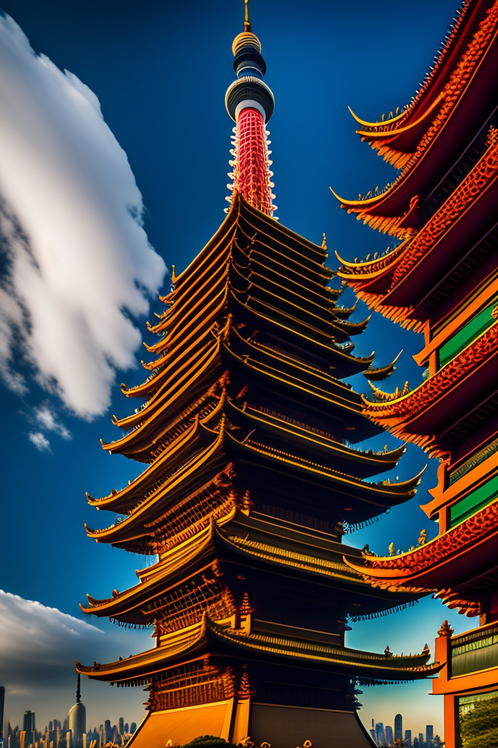 Lexica - Long - distance full - color photo of : an extremely - tall ...