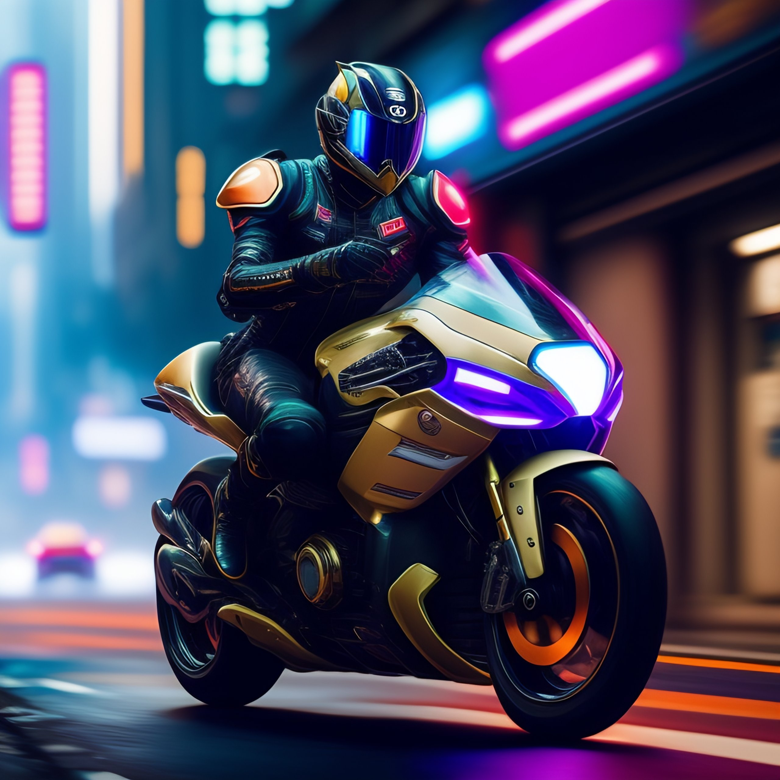 Lexica - A Kamen Rider wearing a full-body tech mech rides a motorcycle ...