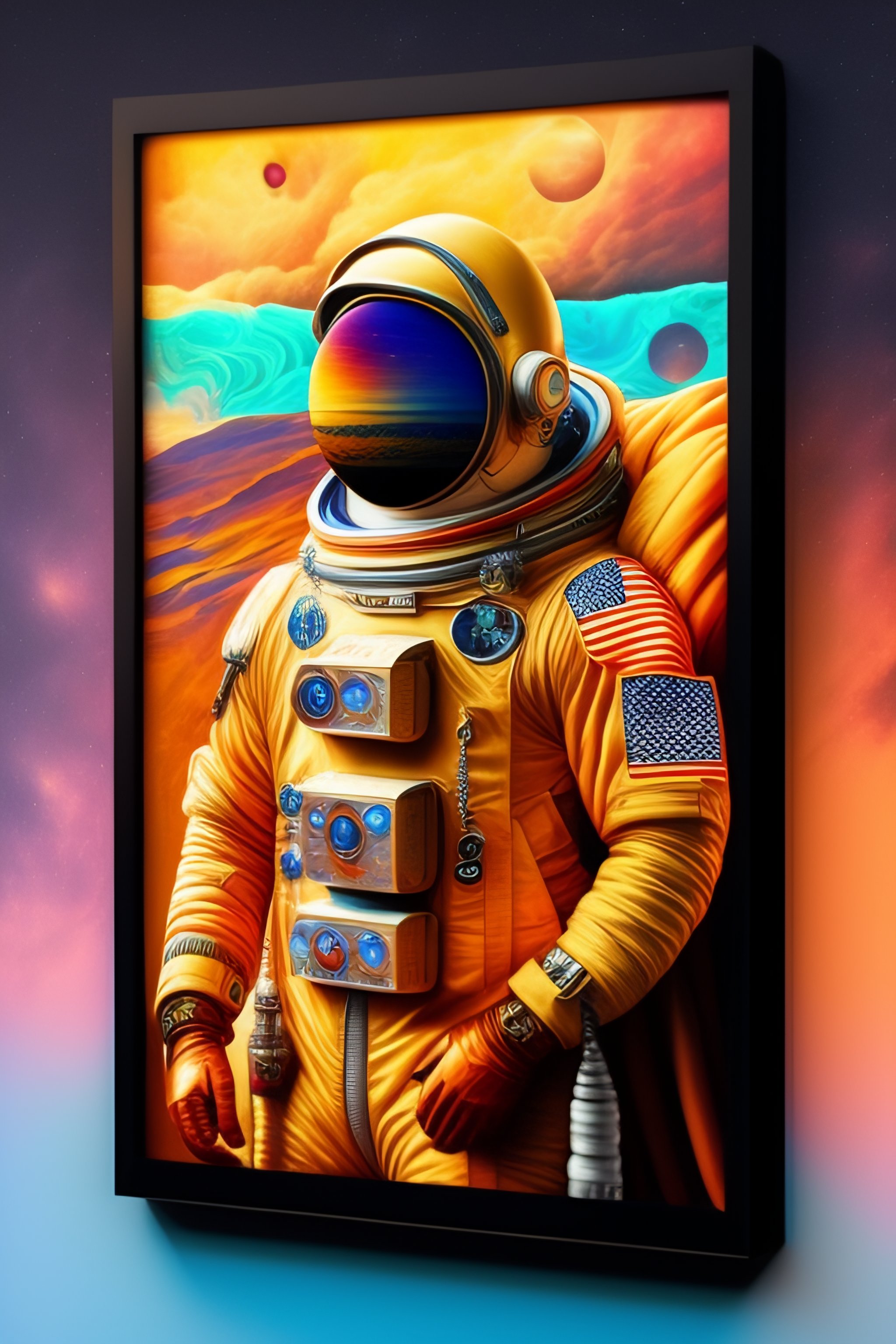 Lexica - An astronaut on a Mars steampunk picasso