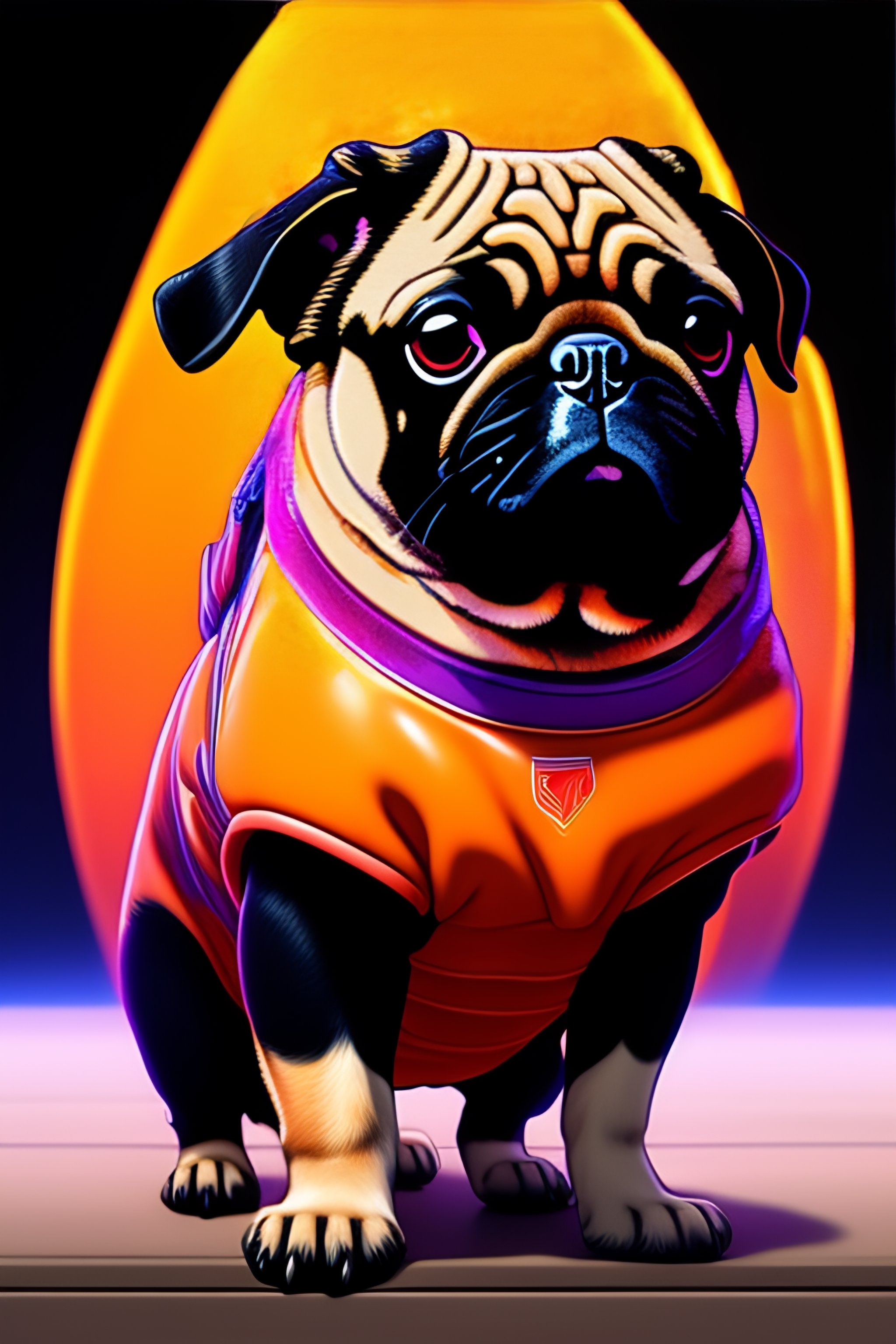 Lexica - Pug in anime akira style