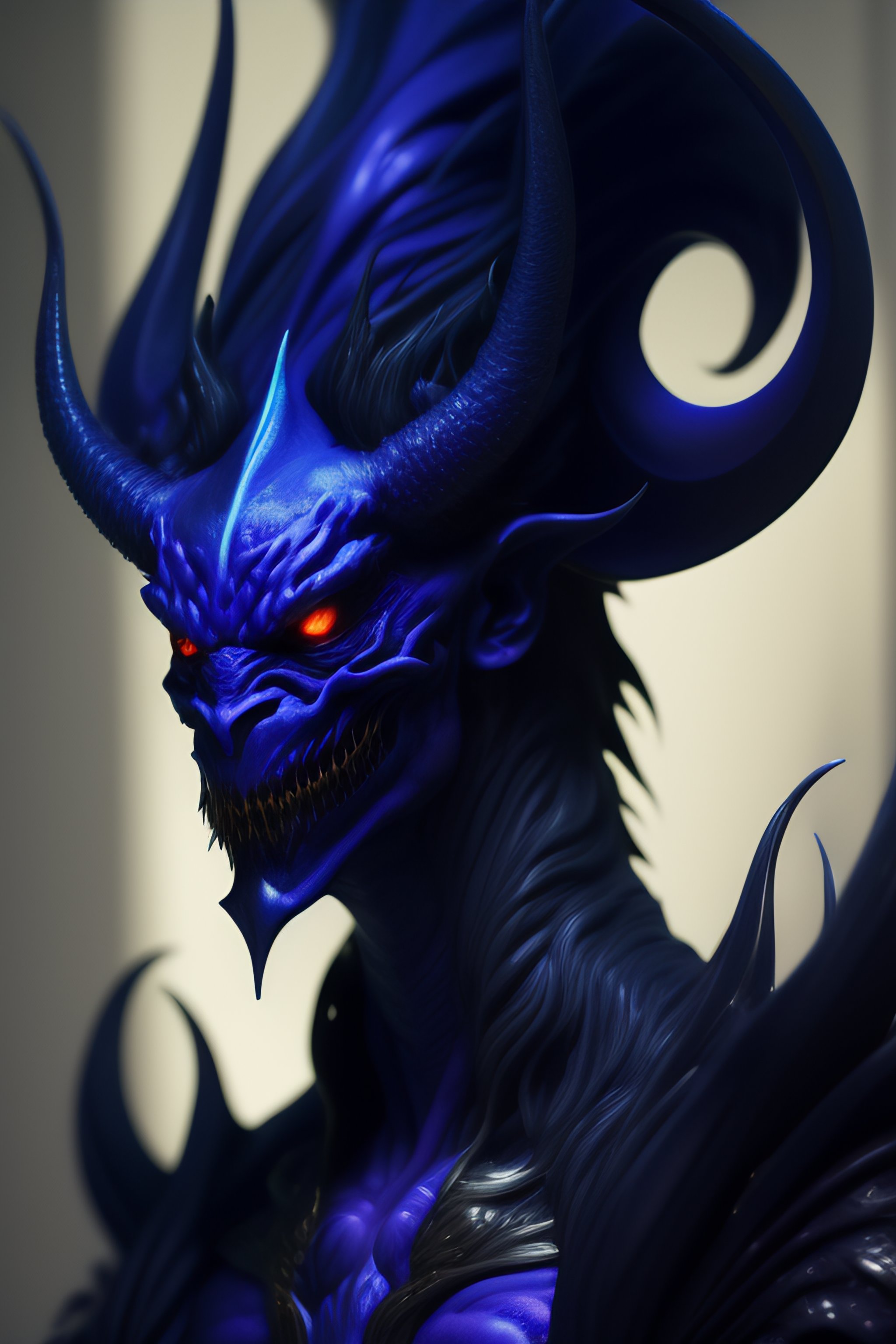 Lexica - Fullbody creature concept demon of envy looks like a hunched ...