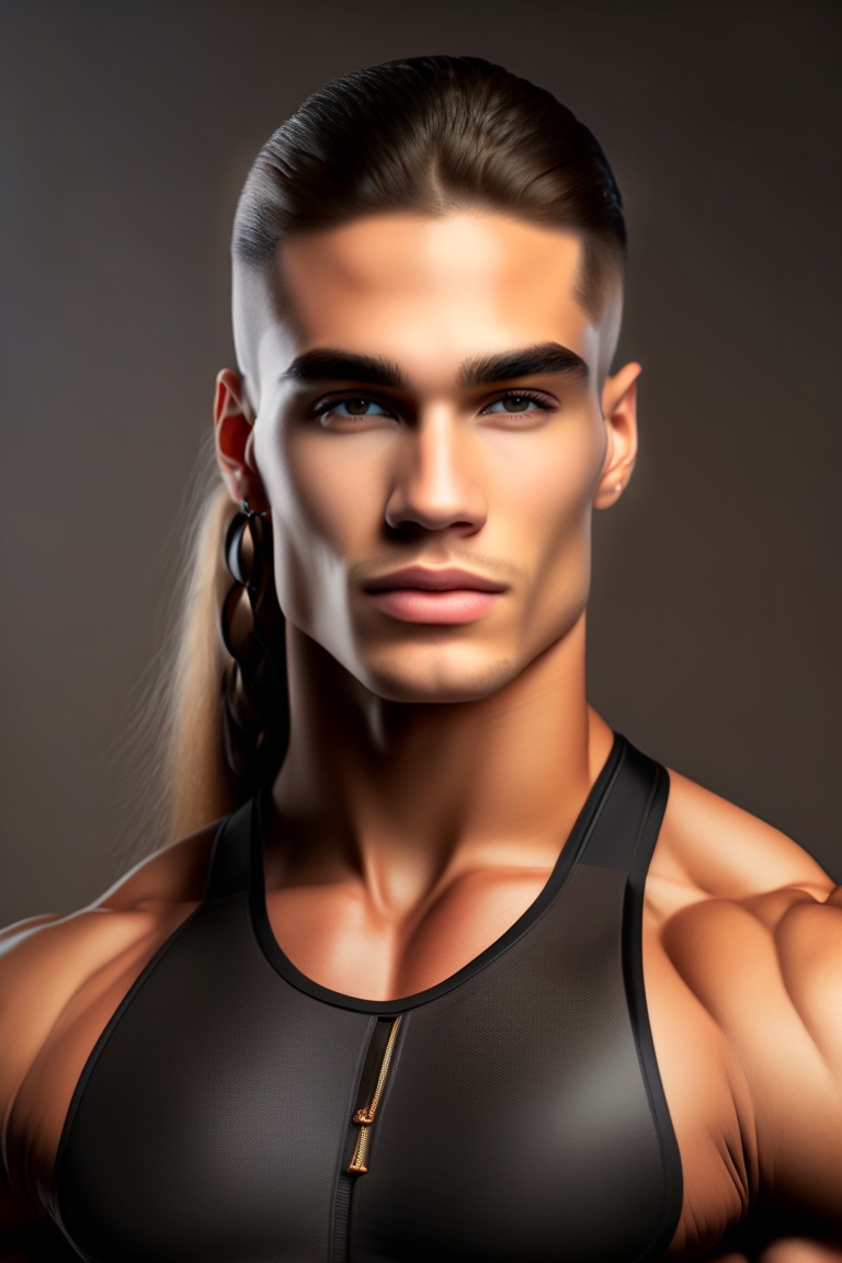 Lexica - A young student, straight face, black t-shirt, looking in ...