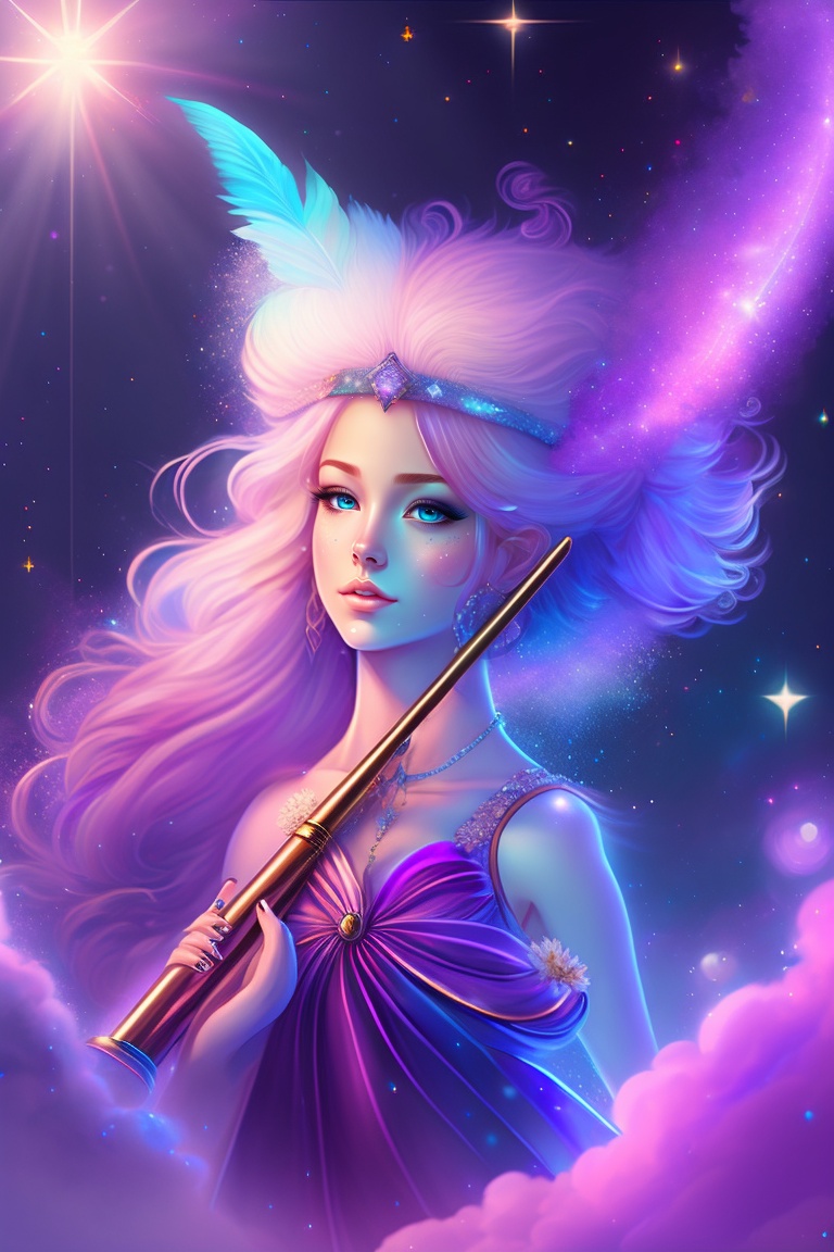 Lexica - Magical mative american flute with fairy dust and feathers all ...