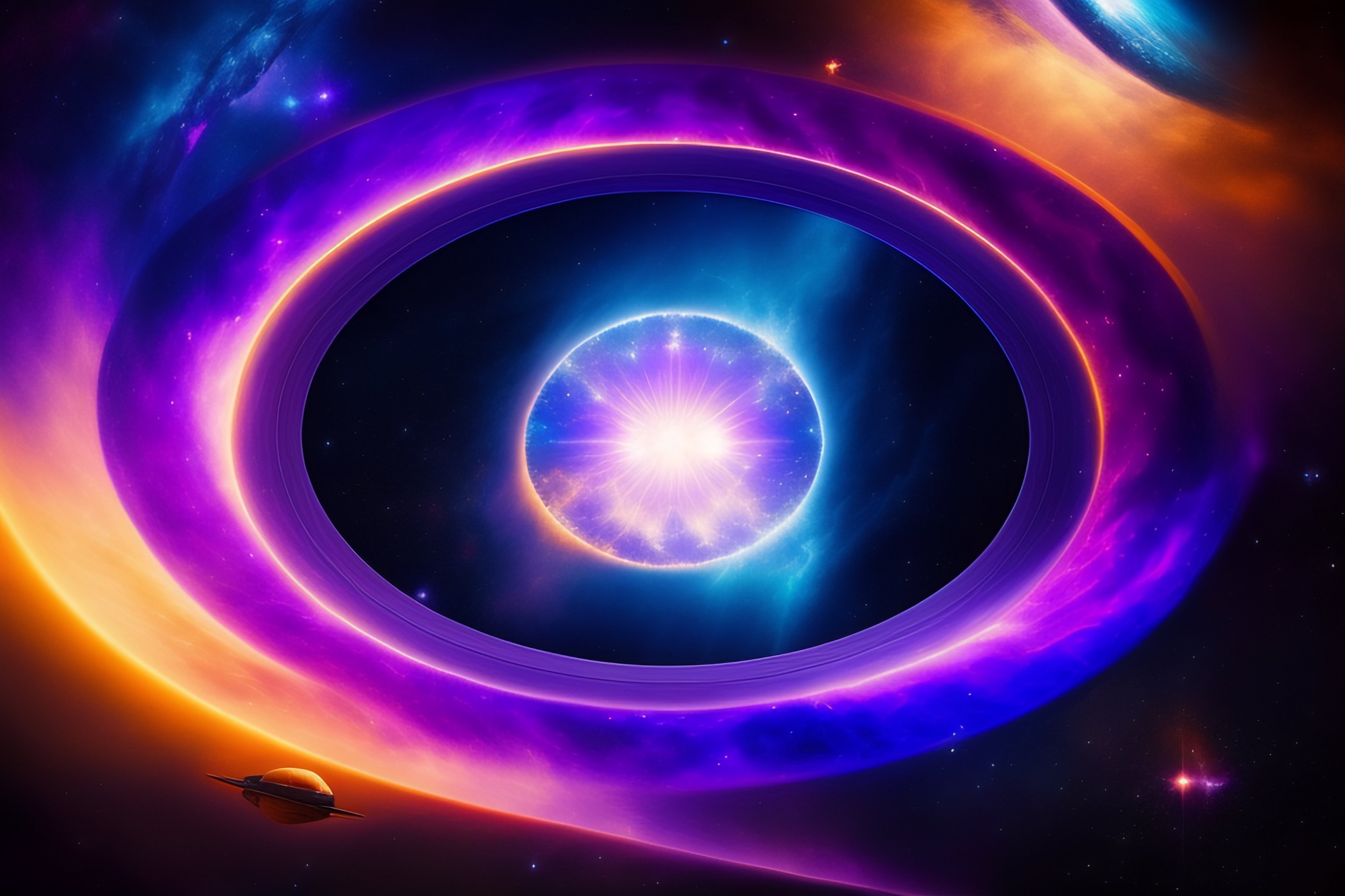 Blue And Purple Planets