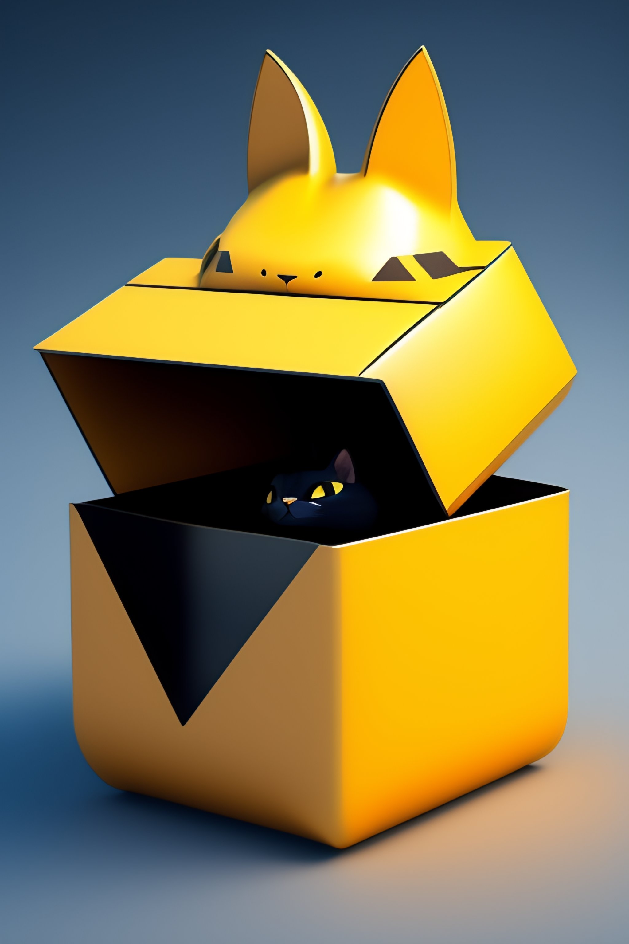 Lexica - Shape and structure of cardboard box, an egyptian cat, sonichu ...