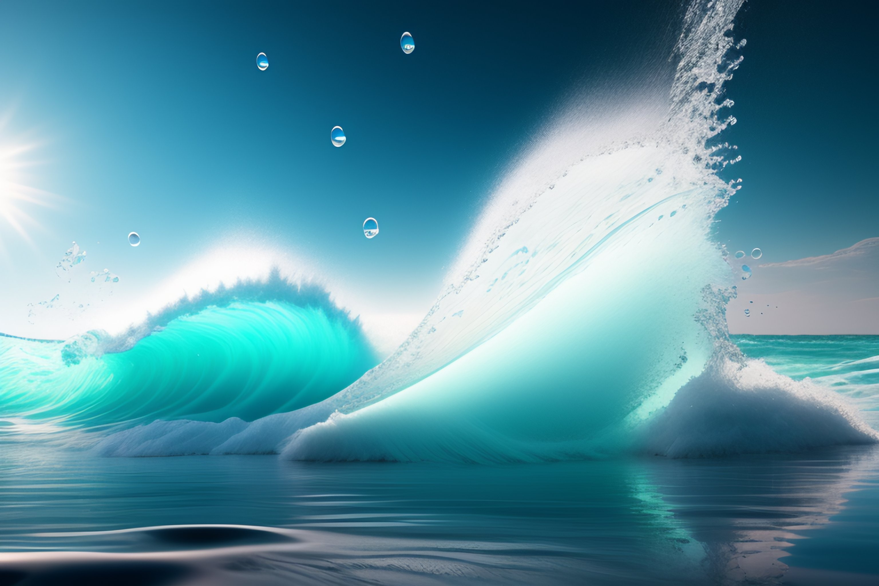 Lexica - Water splash white background. hyper realistic, sharp, hyper ...