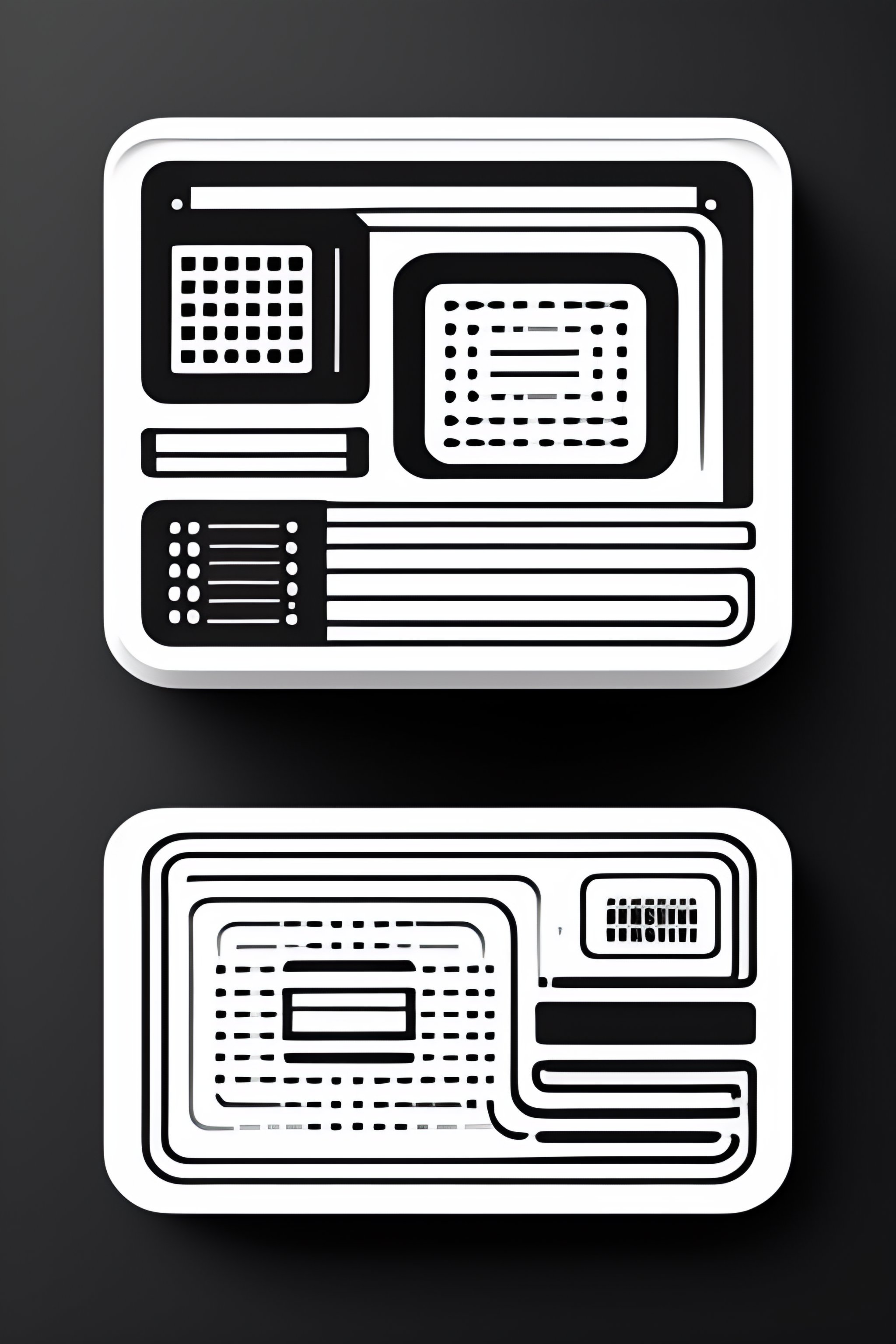 Lexica - Simple and minimal 2d line art of an AI compute network, right ...