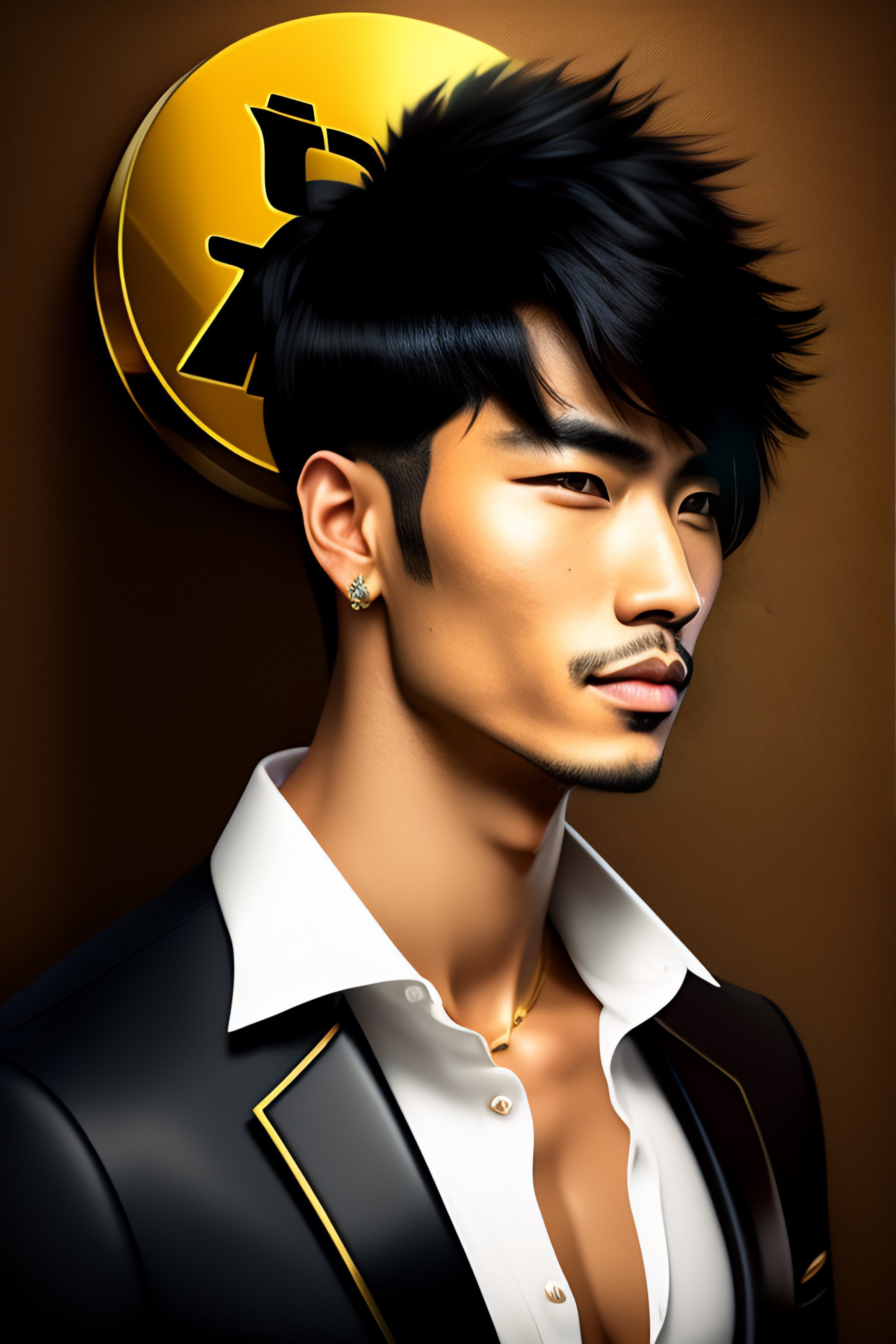 Lexica - Portrait anime black hair guy short hair sharp fine face glass ...