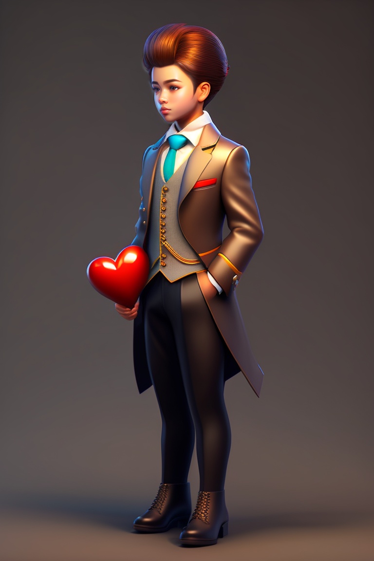 Lexica - With hearts, a character full portrait, realistic, sharp focus ...