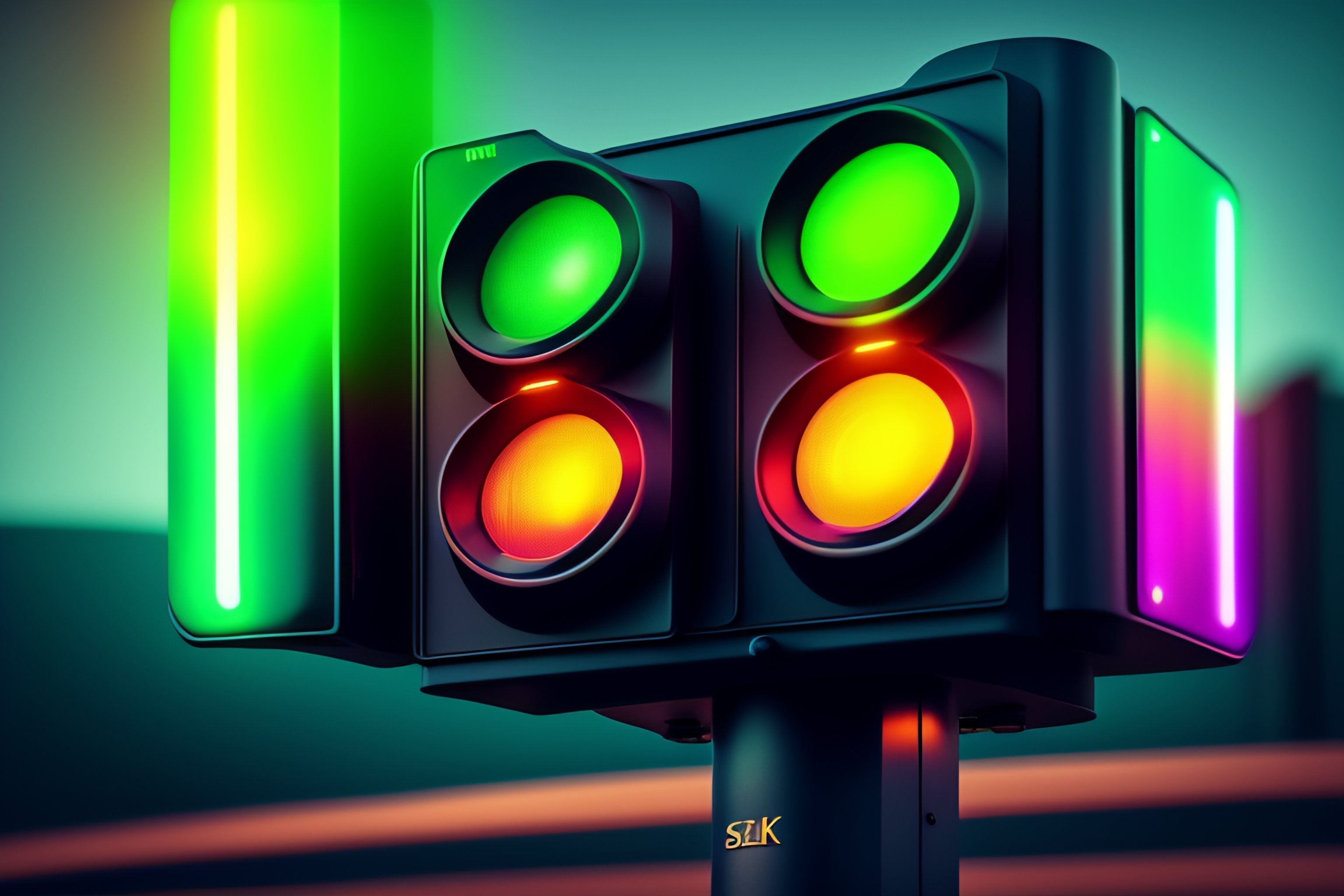 Lexica - Embellished green light traffic signal, 8k, expansive ...