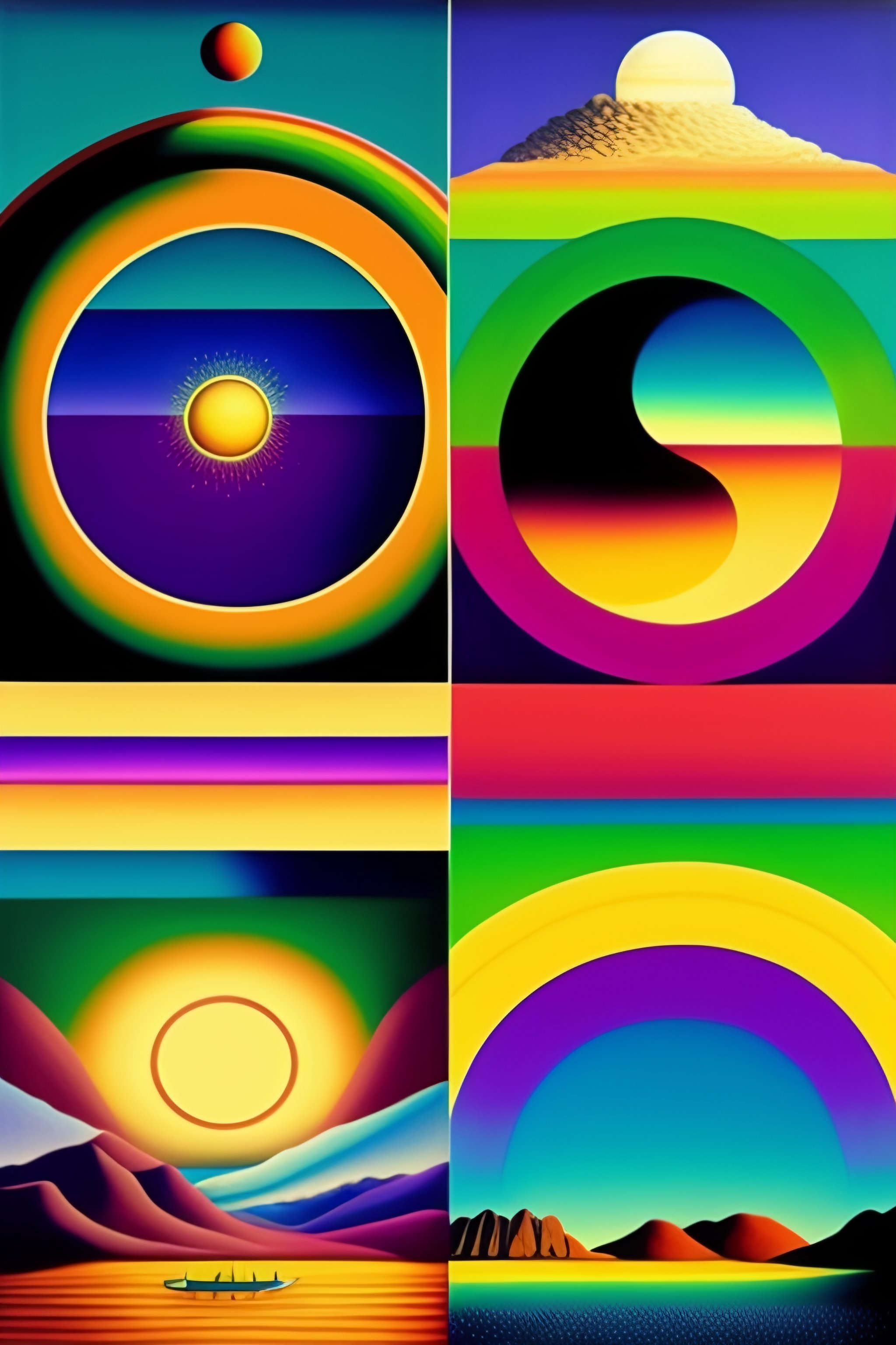 Lexica - The World, planet earth, inside an infinite rainbow. four ...