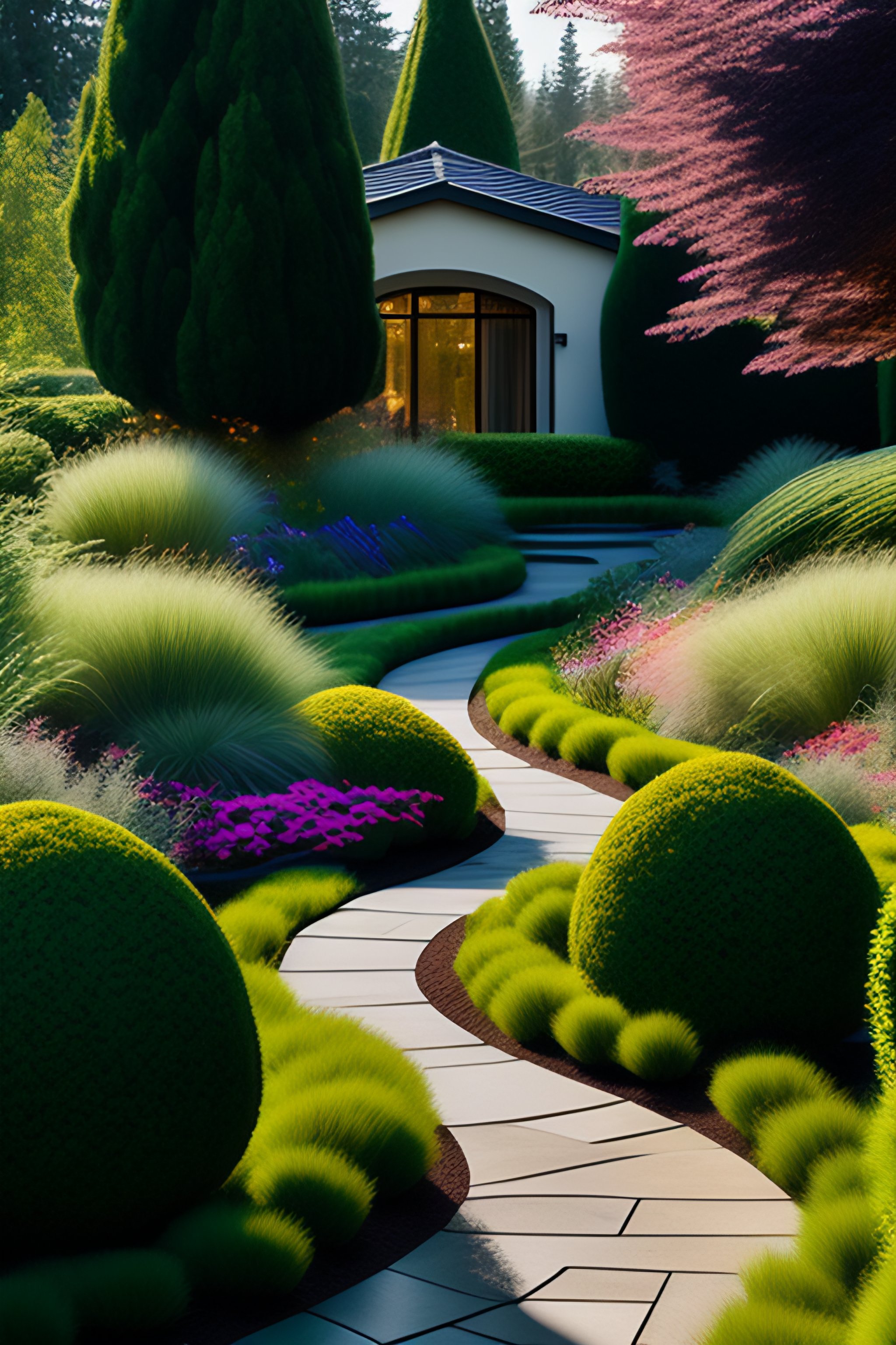 Lexica - Stunning, unexpected pacific northwest front yard landscape ...