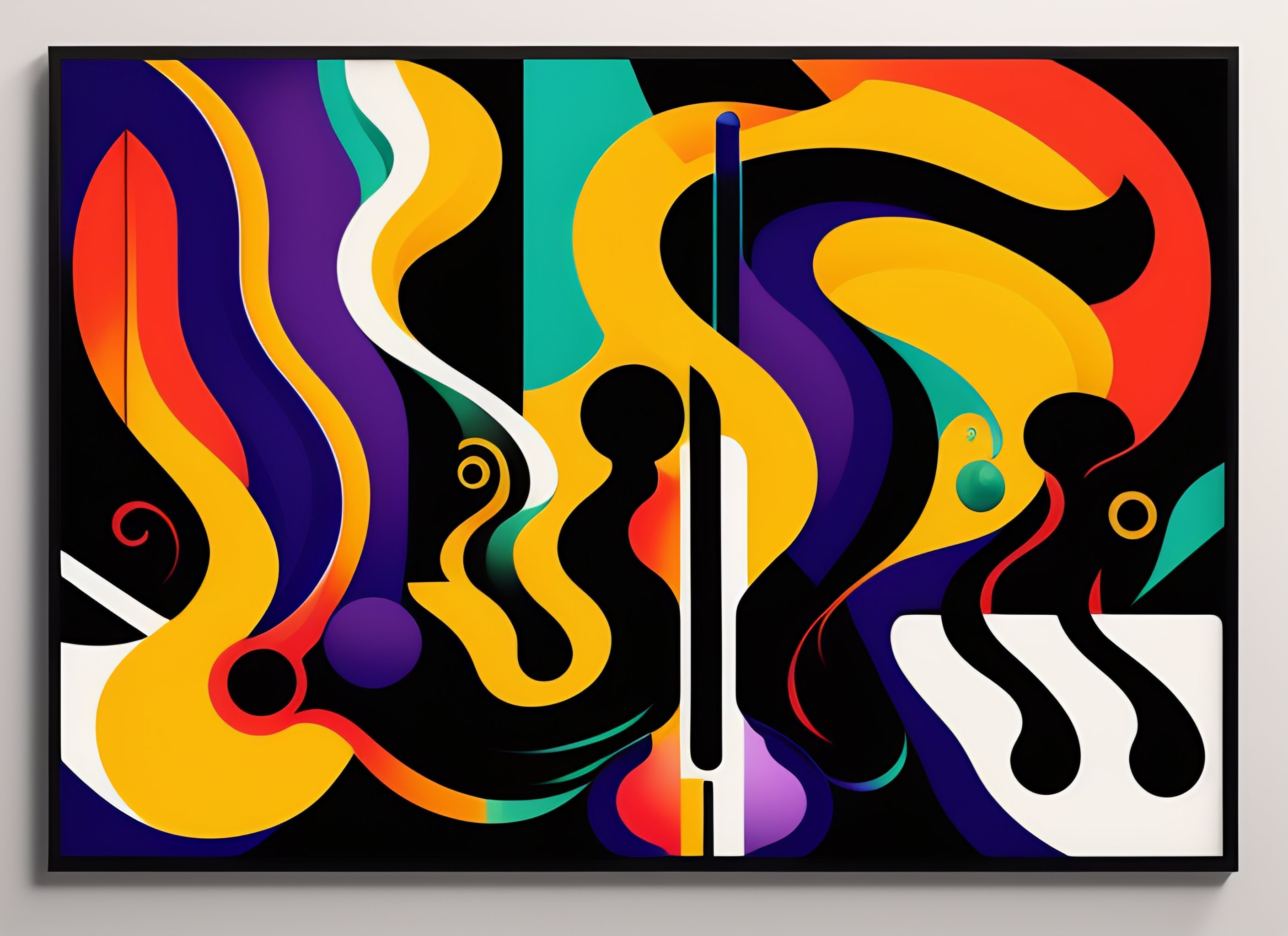 Lexica - Stylized abstract art of jazz musicians playing along with ...
