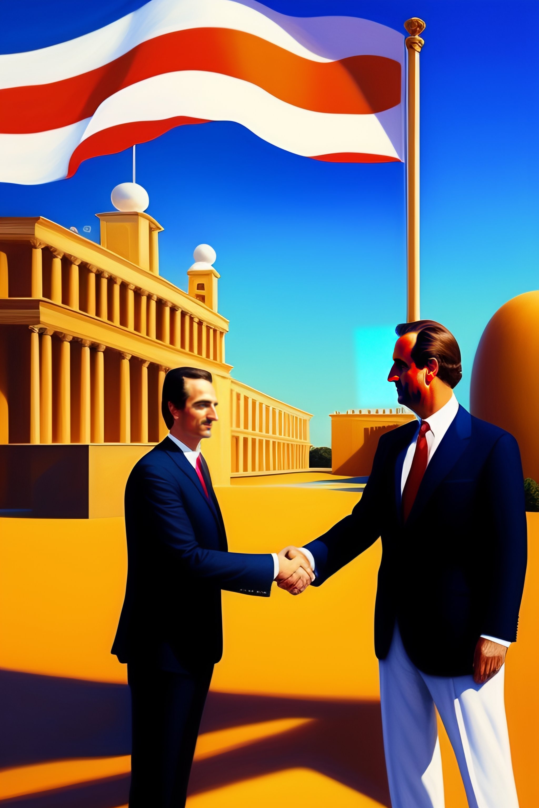 Lexica - An award - winning masterpiece painting of two business men of ...