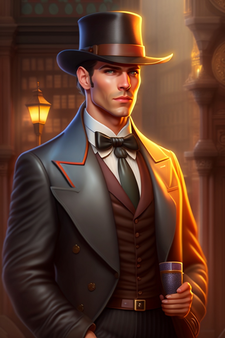 Lexica - A very cool detective, dressed as a vintage detective