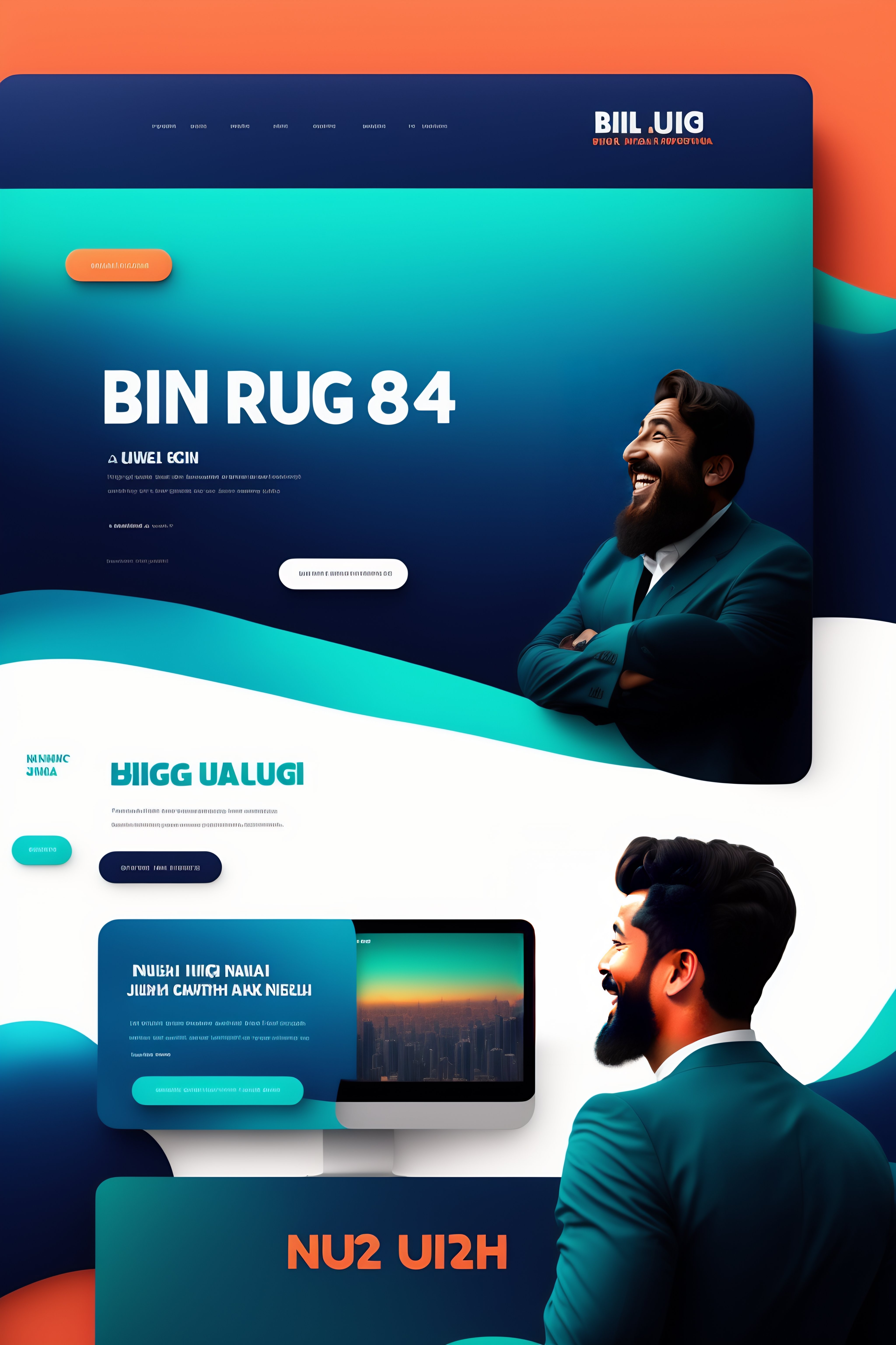 Lexica - Create a UI / UX Landing page for a comedy network called Big ...