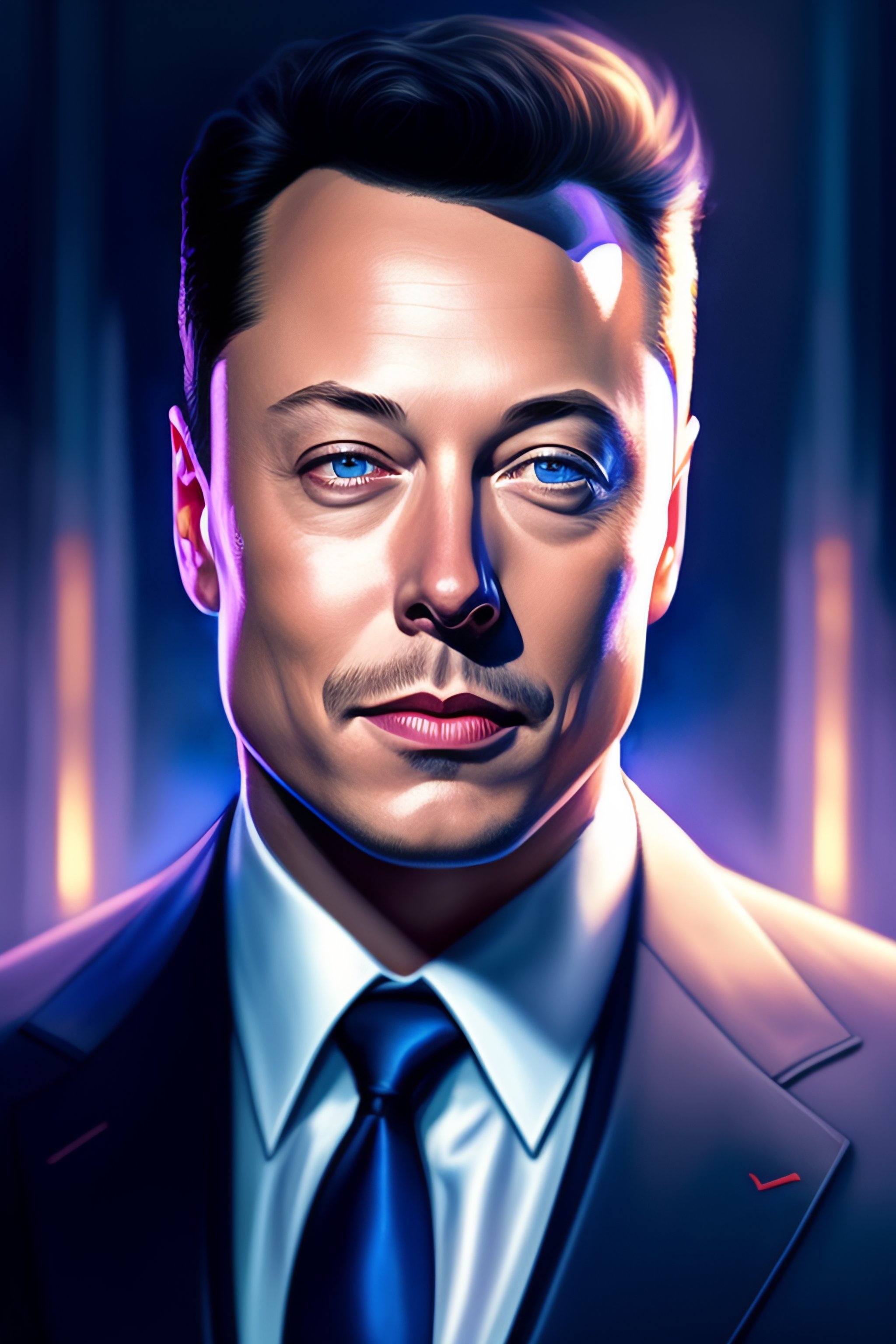 Lexica - Elon musk as a blue suit spider man, realistic portrait ...