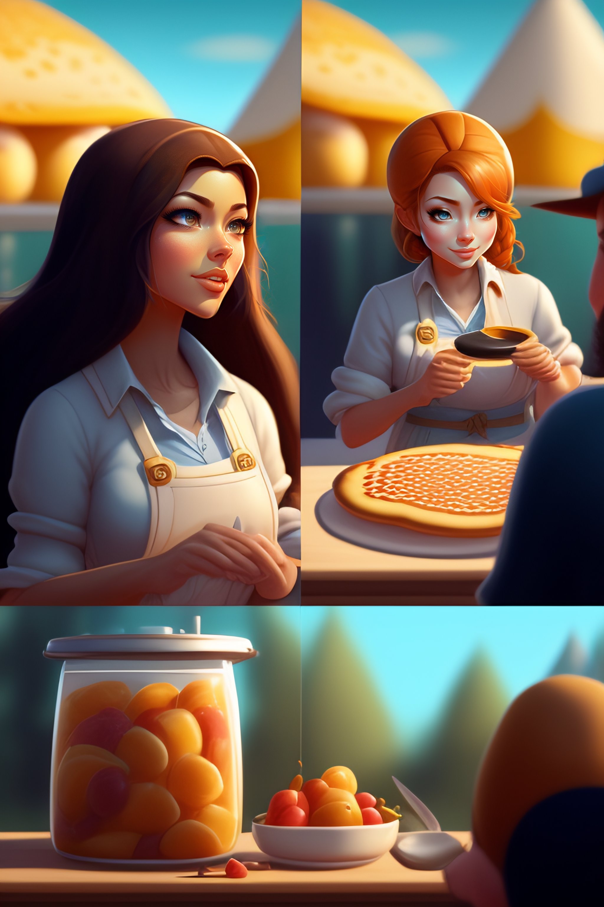 Lexica - Zelenova080 making pancakes, animation pixar style, by ...