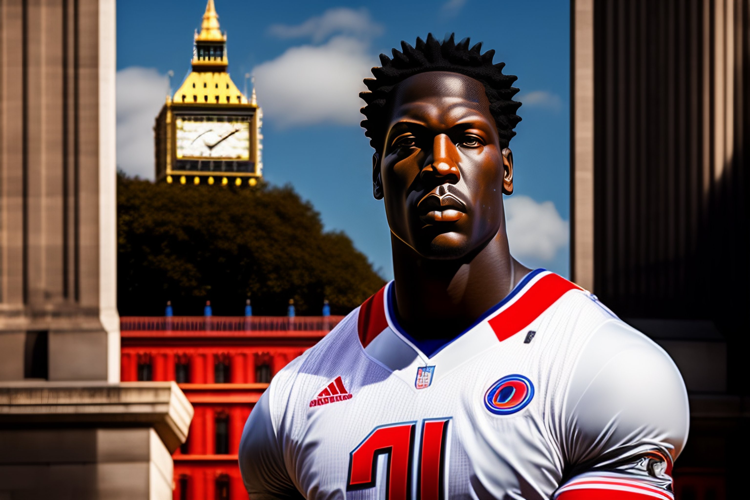 Lexica Ben Wallace Big Ben Clock Behind Him Dramatic Look Detailed