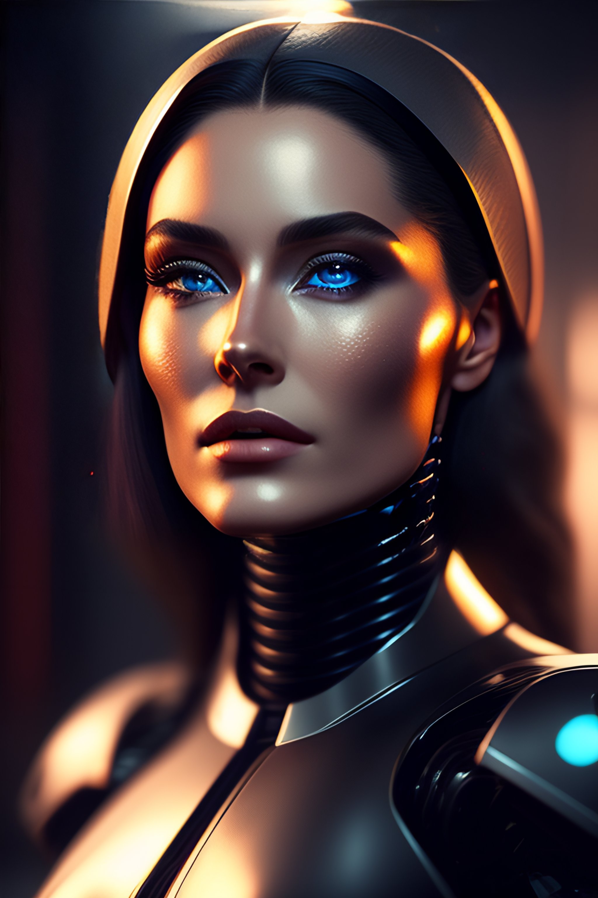 Lexica - Film still of a mechanical woman with a robot face from ...