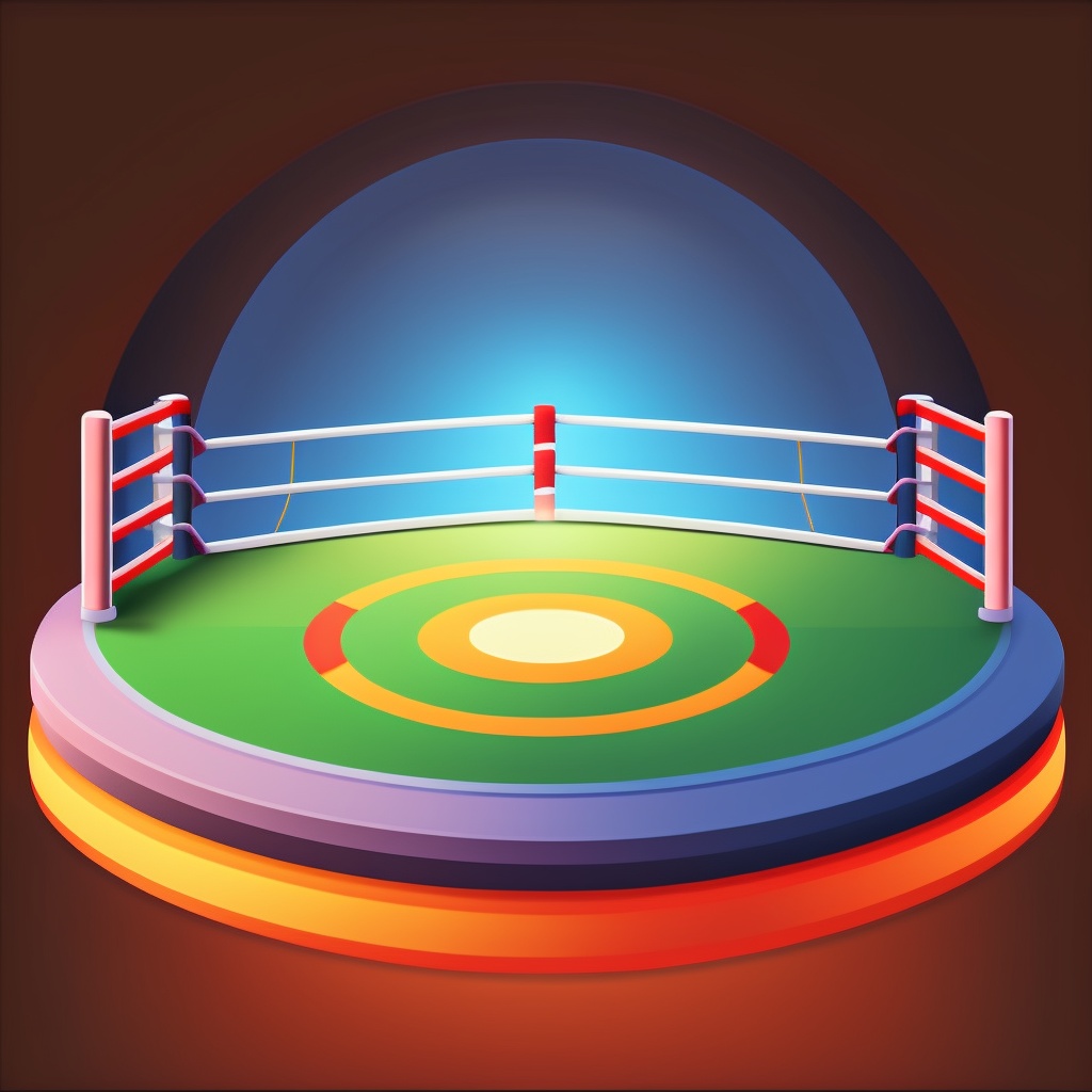 Lexica - Boxing ring stage in the style of vector graphics , adobe ...