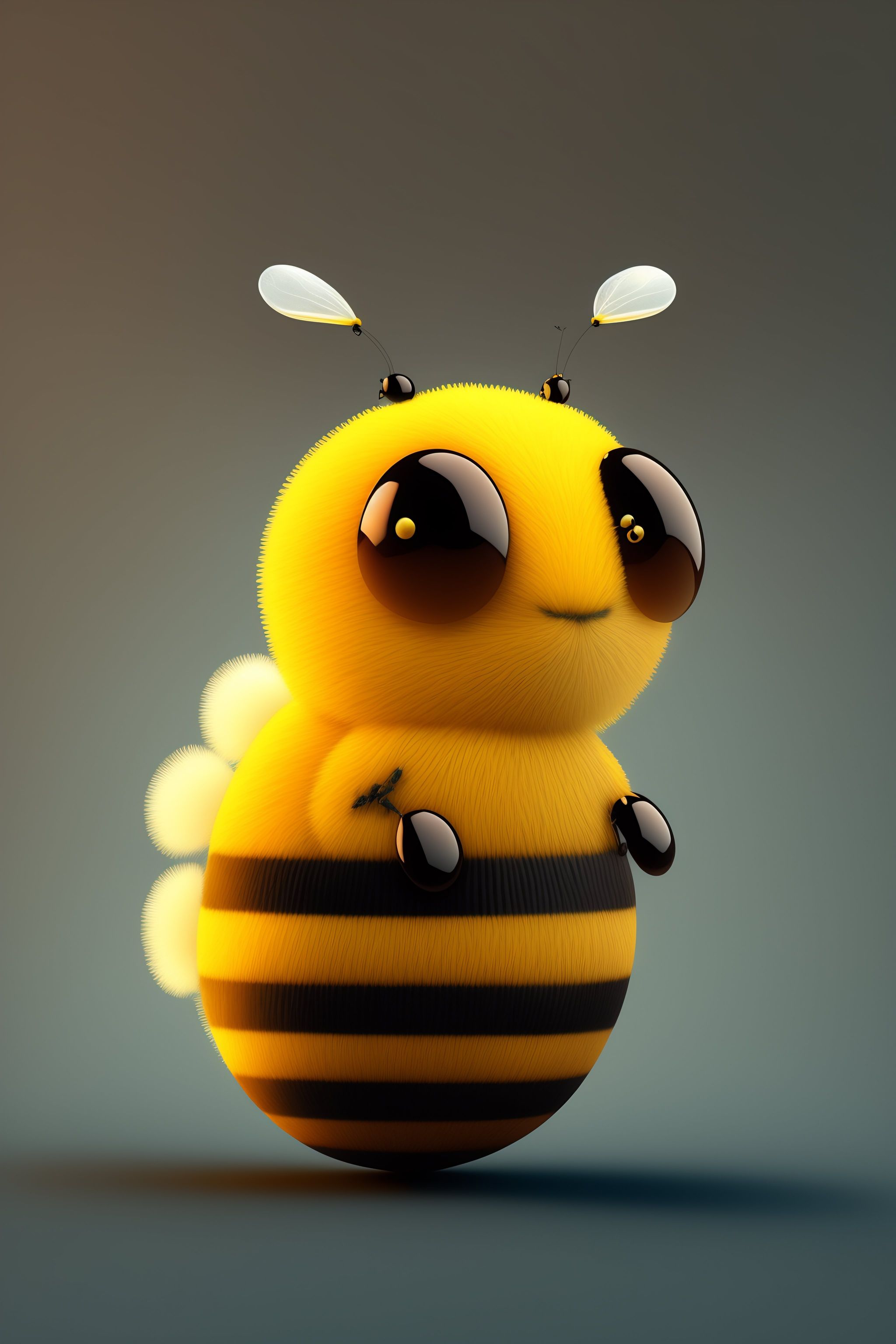 Lexica - Cute bee, character, 2d, poses