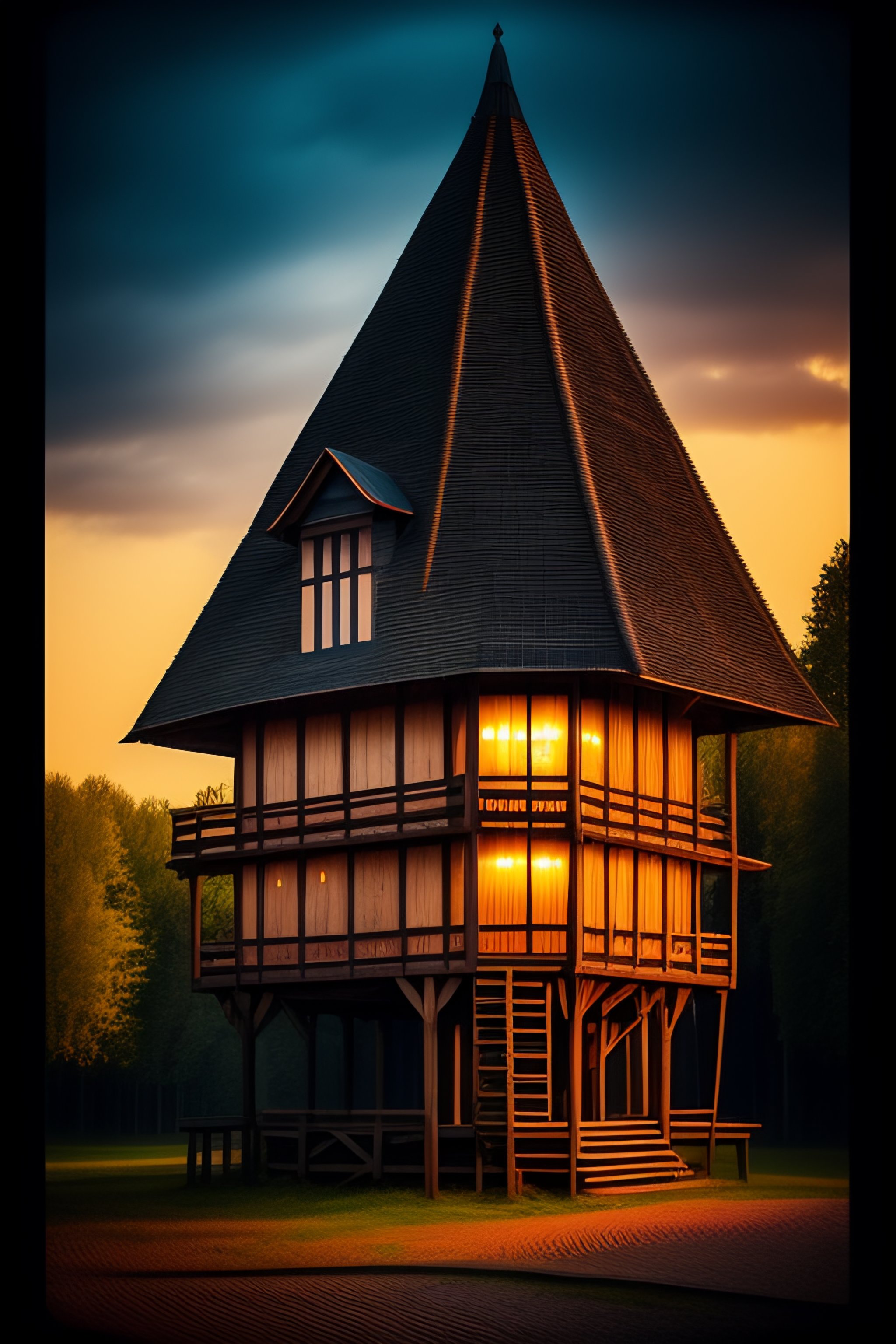 Lexica - Old Lithuanian city in woodcutb style