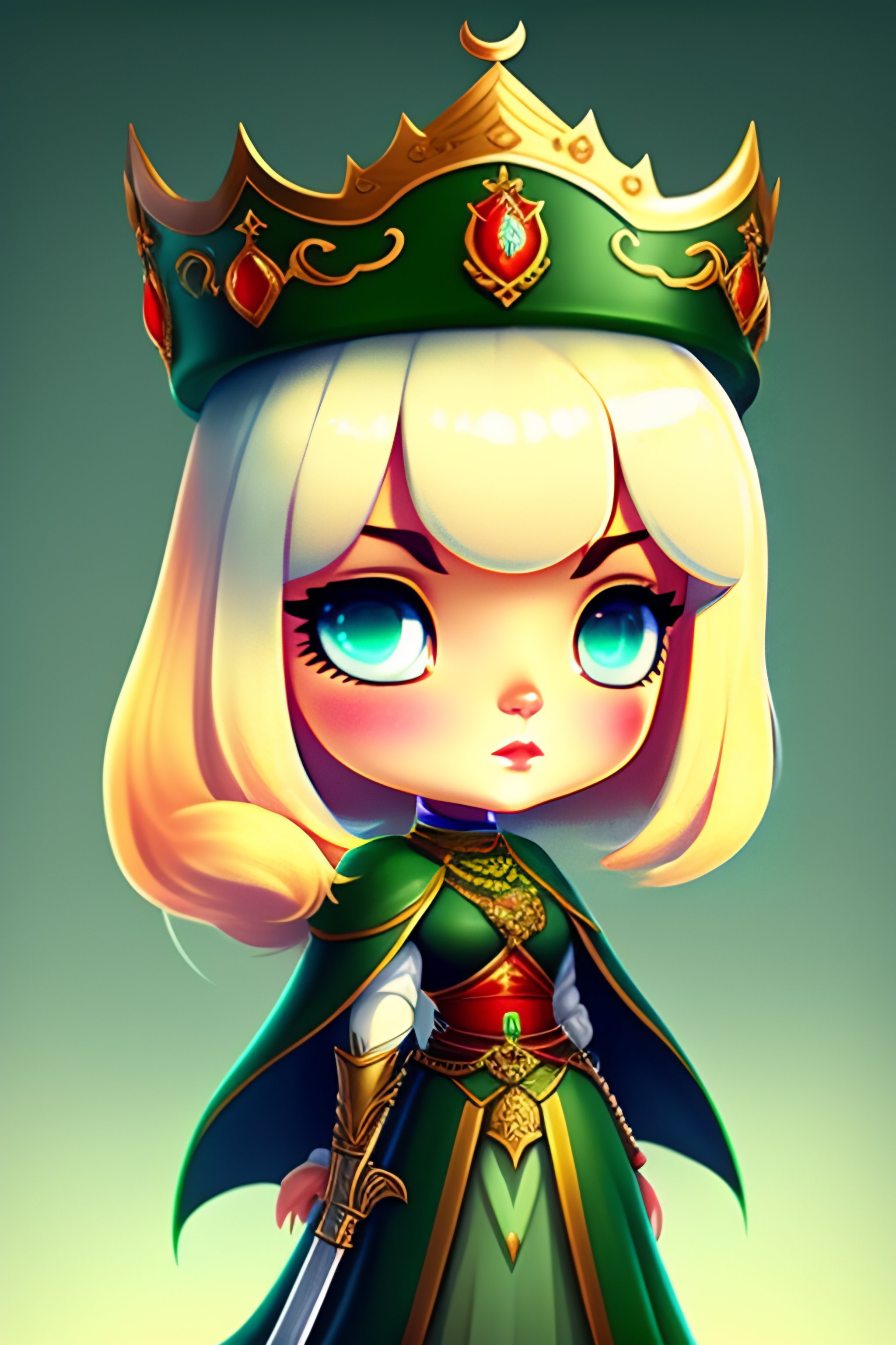 Lexica - Cute adorable chibi blonde hipats, dark Green eyes, woman With ...