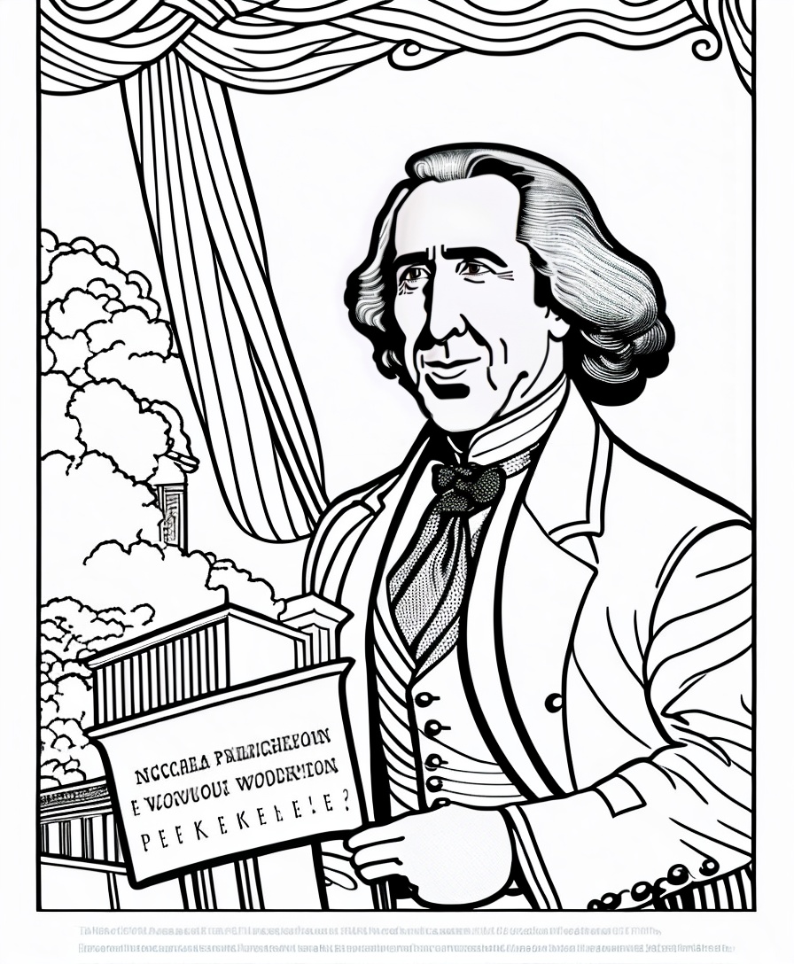 Lexica - Coloring book page in black and white of the actor Nicolas ...