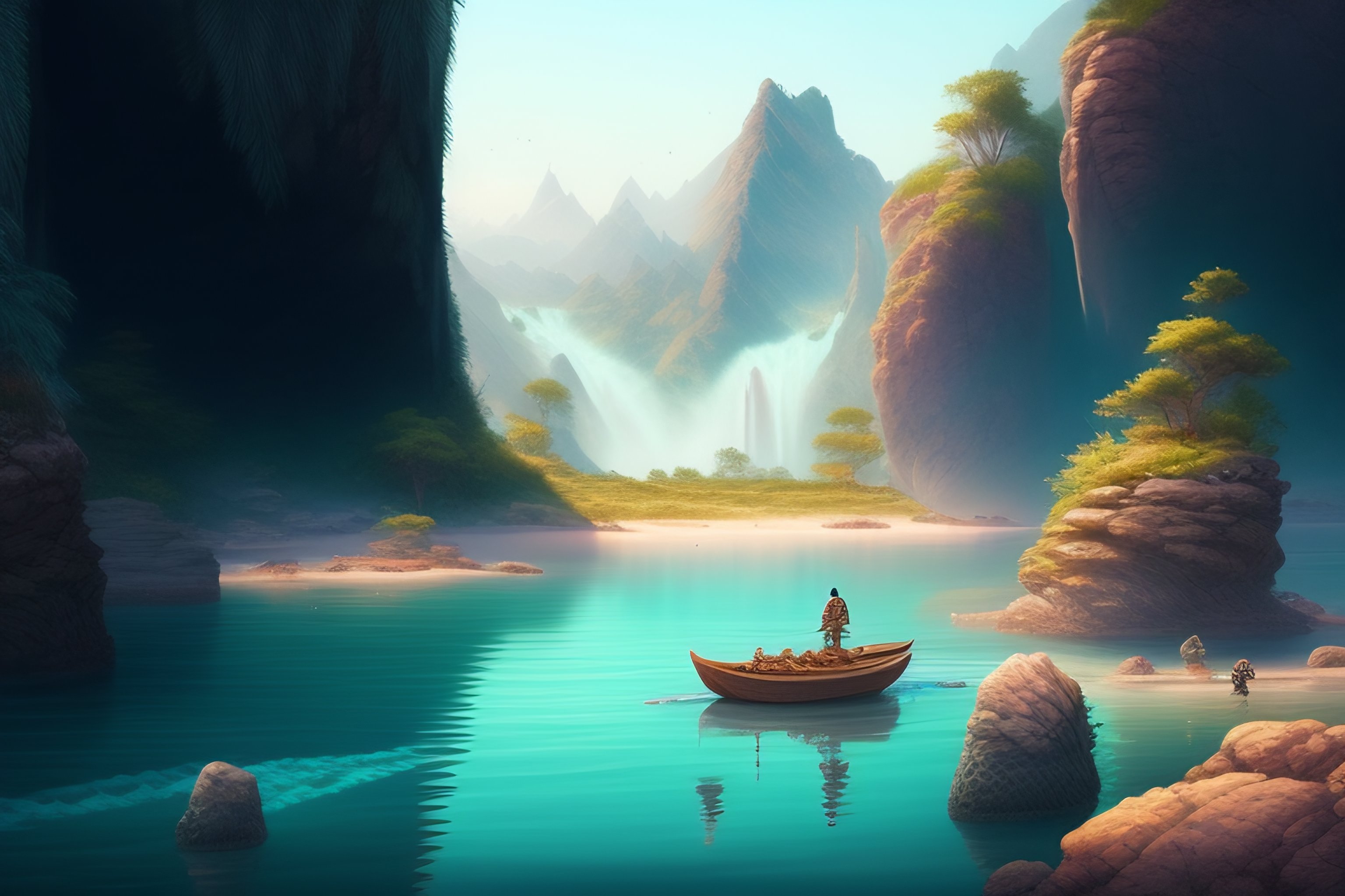 Lexica - Hyper detailed illustration of 2 cavemen lost in an unknown world