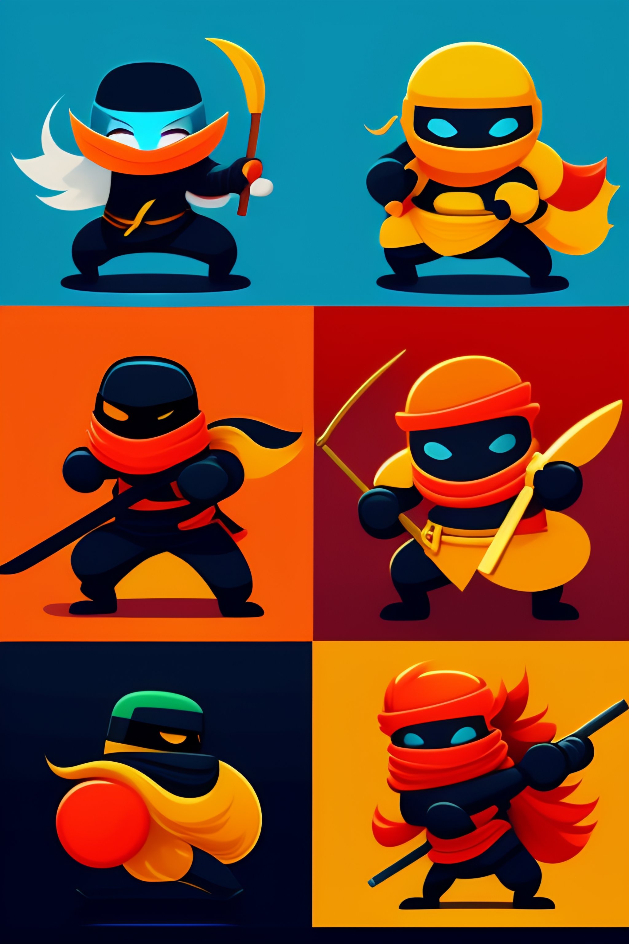 Cute Cartoon Ninja Wallpaper