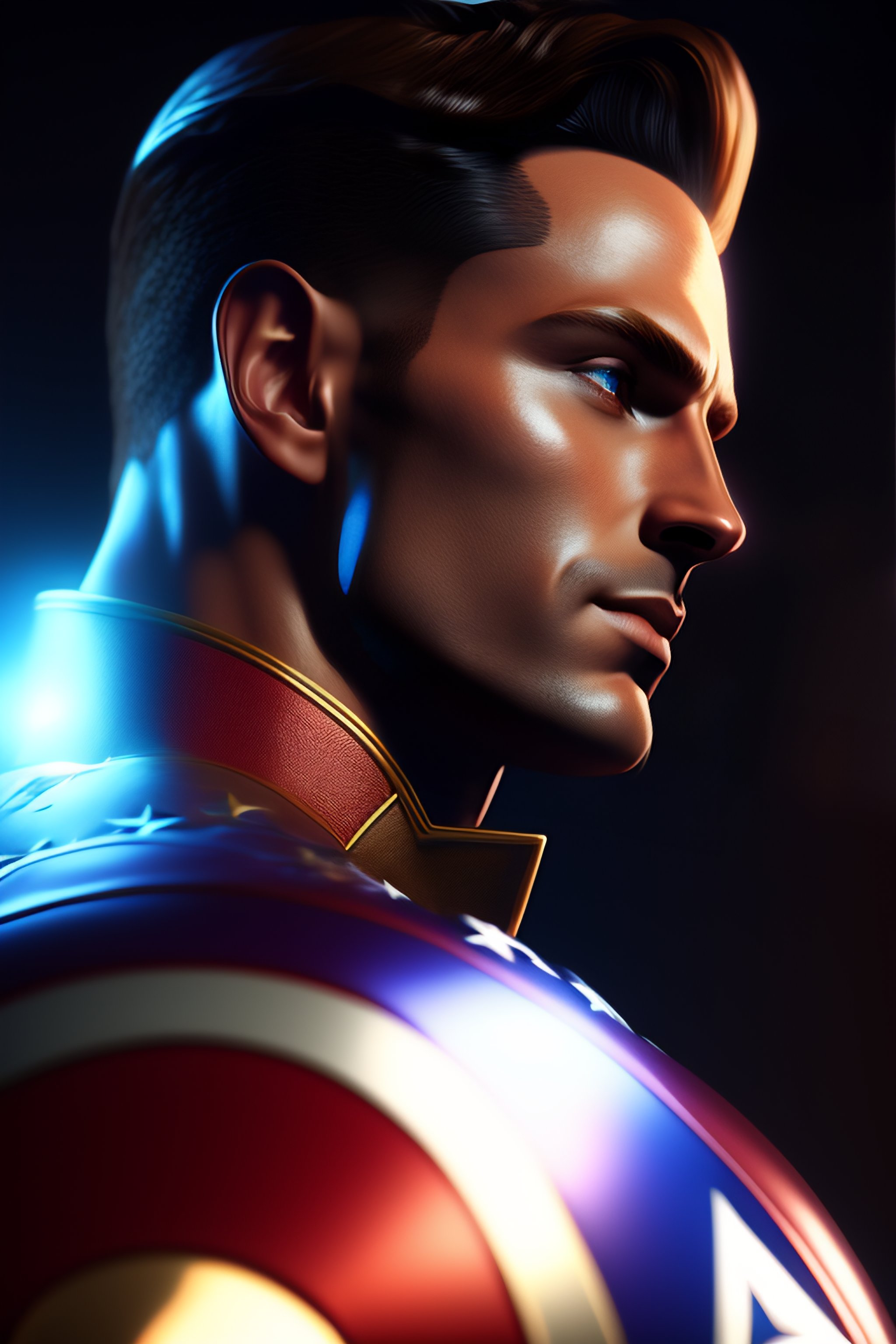 Lexica - A digital art of captain america, intricate, hyperrealistic ...