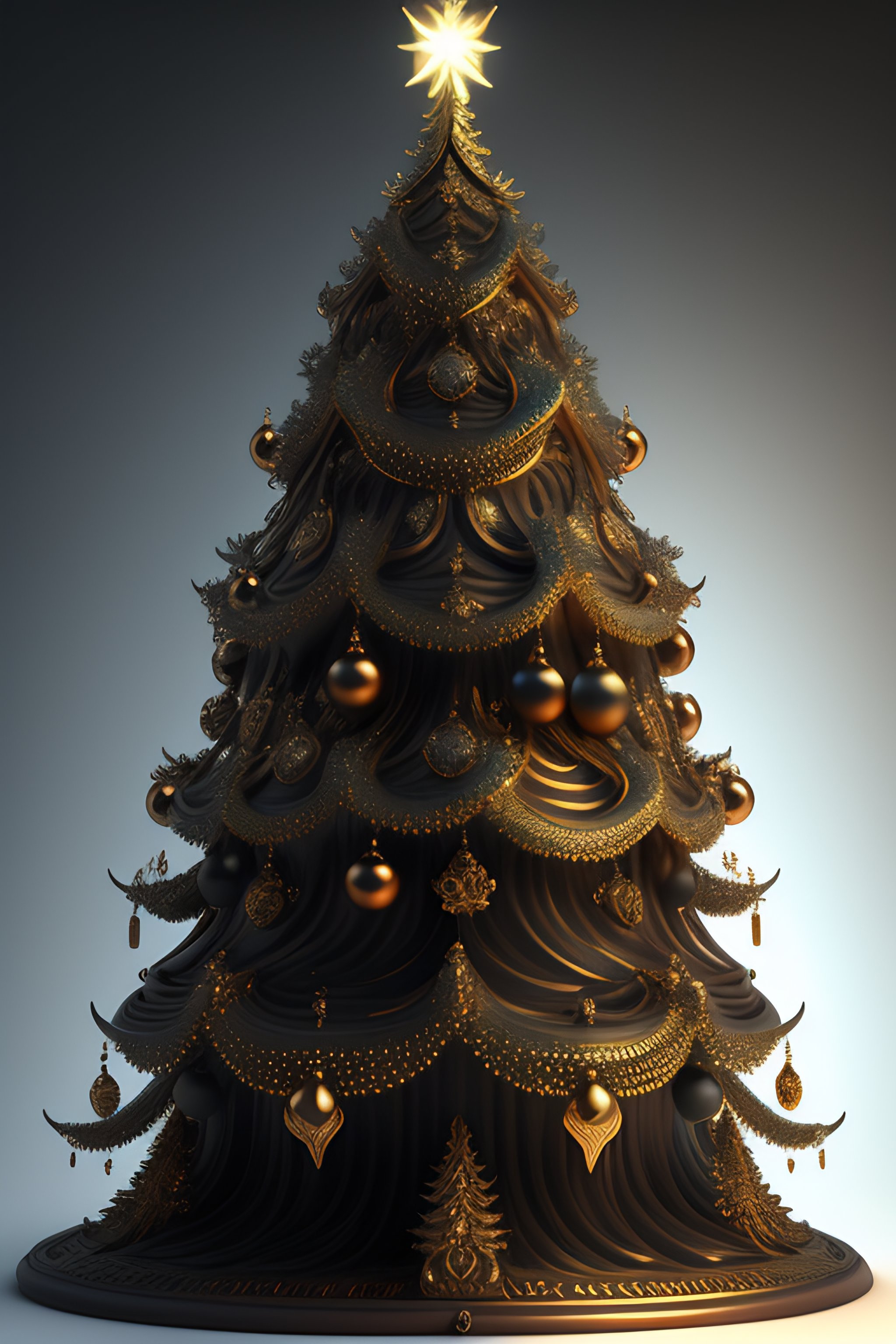 Lexica - Christmas tree, fullsize, by giger, diffuse lighting, fantasy ...