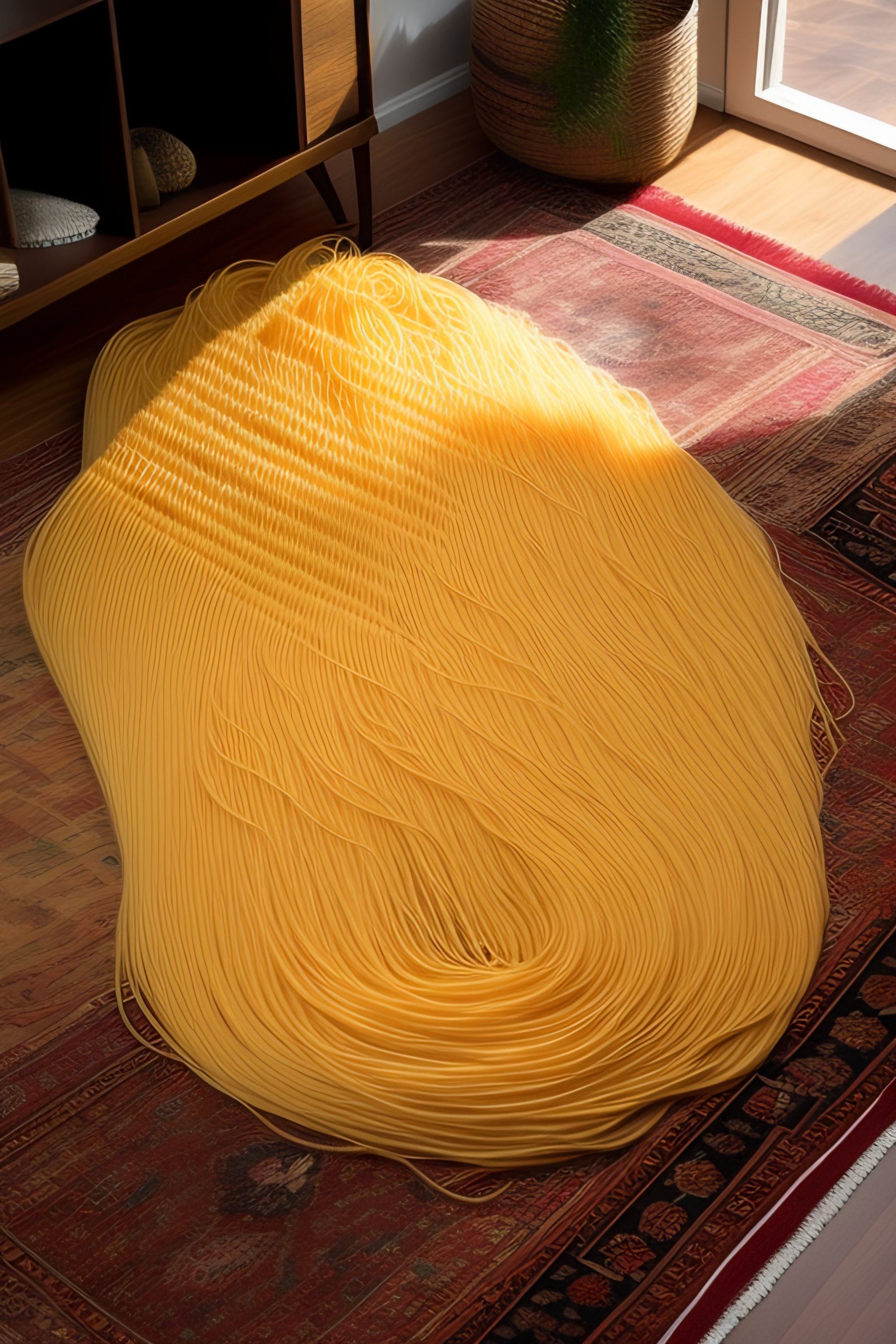 Lexica - Persian rug made of pasta noodles