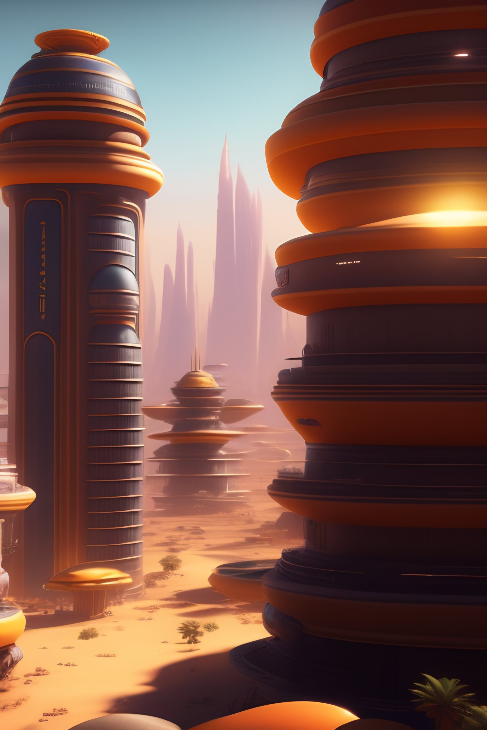 Lexica - A solarpunk desert city, beautiful dynamic lighting, cinematic ...