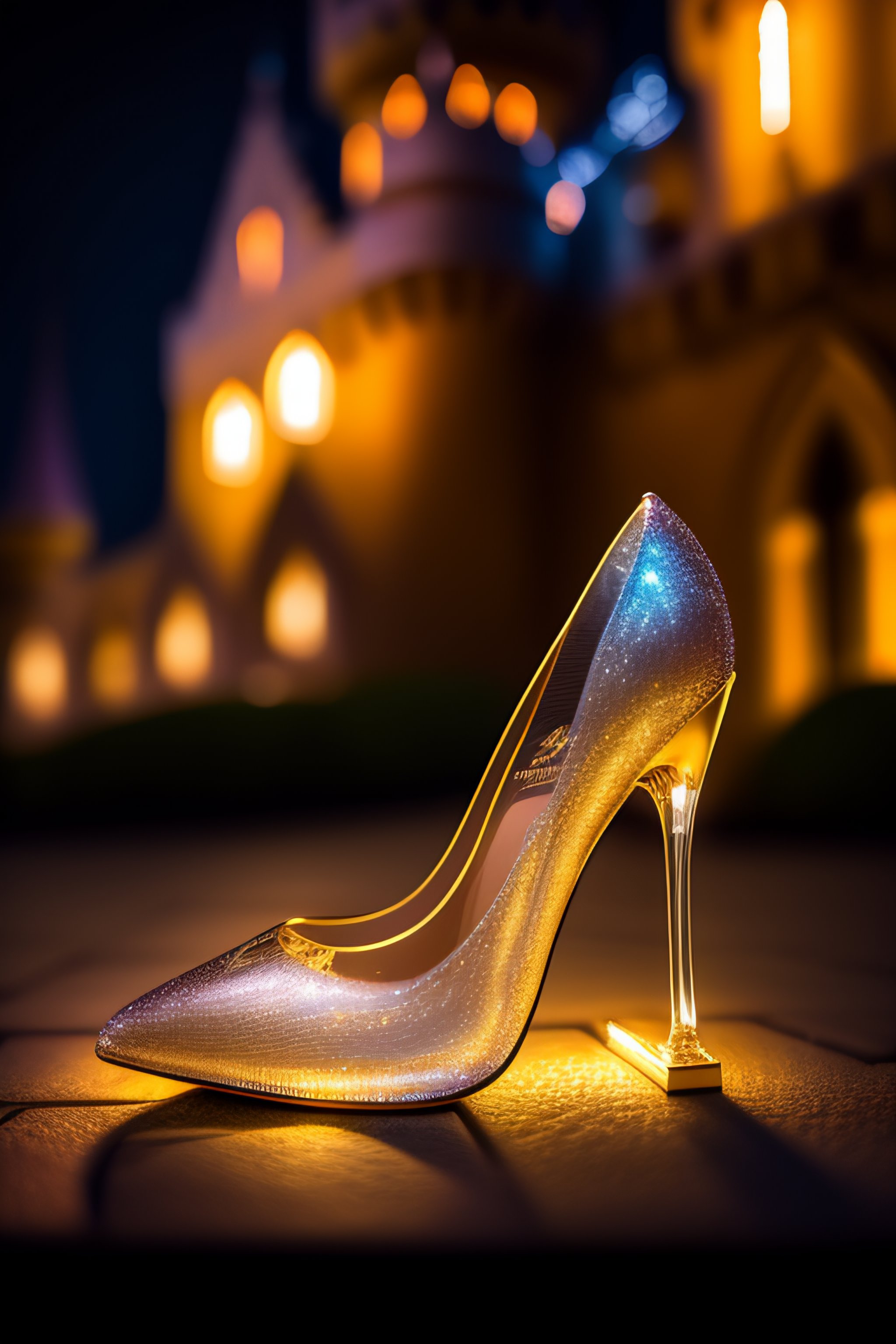 Lexica - Shiny clear intricate shoe in front of a castle, 8k, highly ...