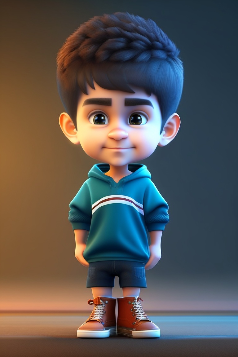 Lexica - Skinny boy, narrow eyes, 6 years old, cartoon character ...