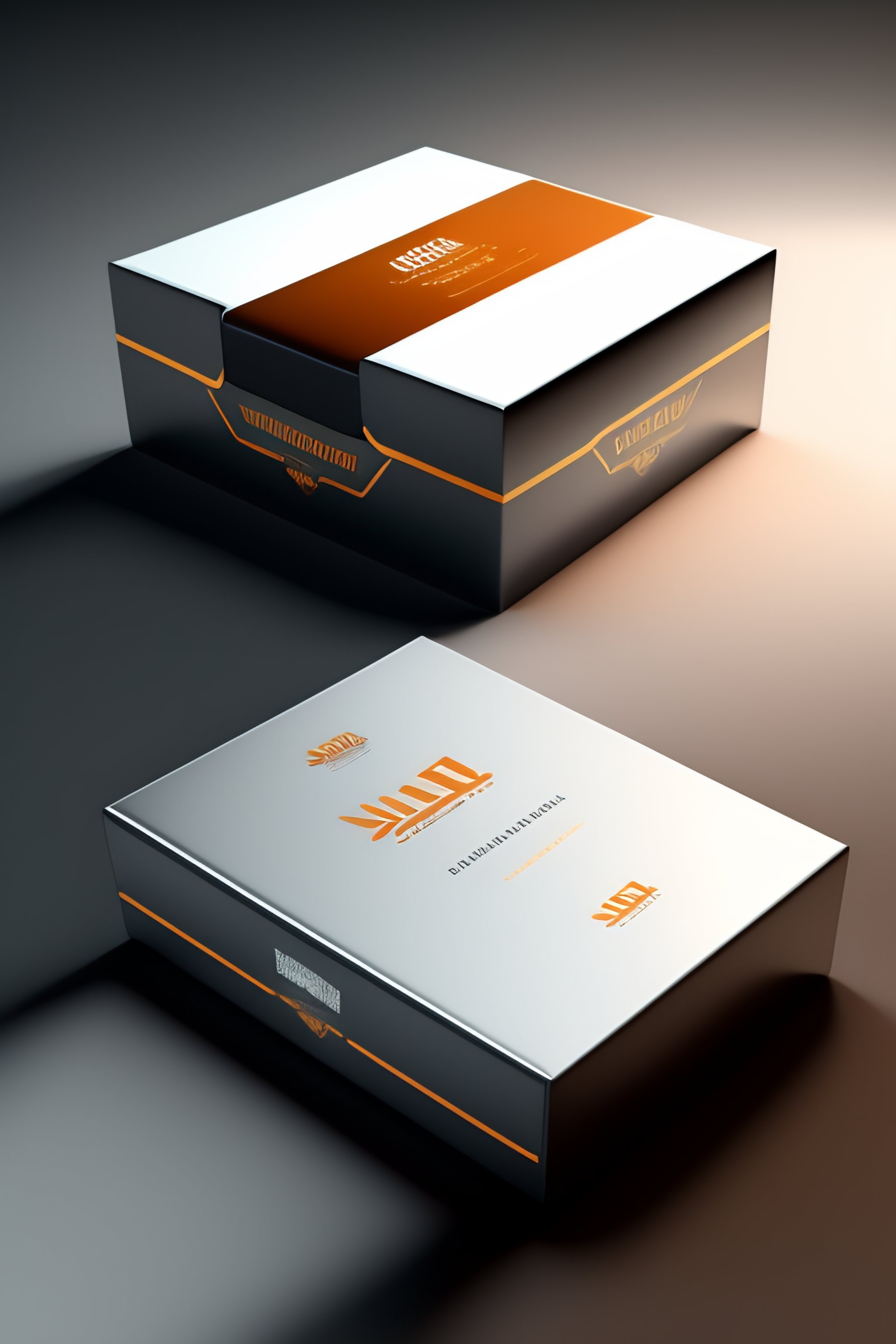 Lexica - One box packaging design, on white background, behance,