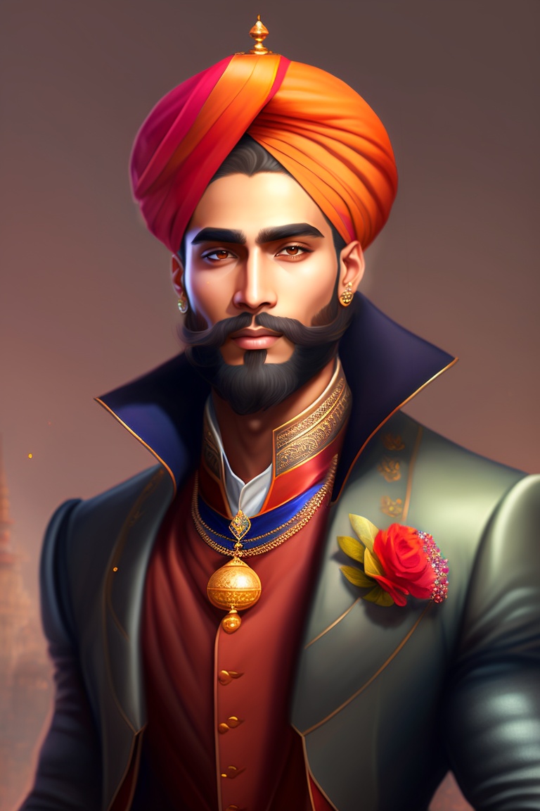 Lexica - Portrait of a beautiful sikh male supermodels wearing ...