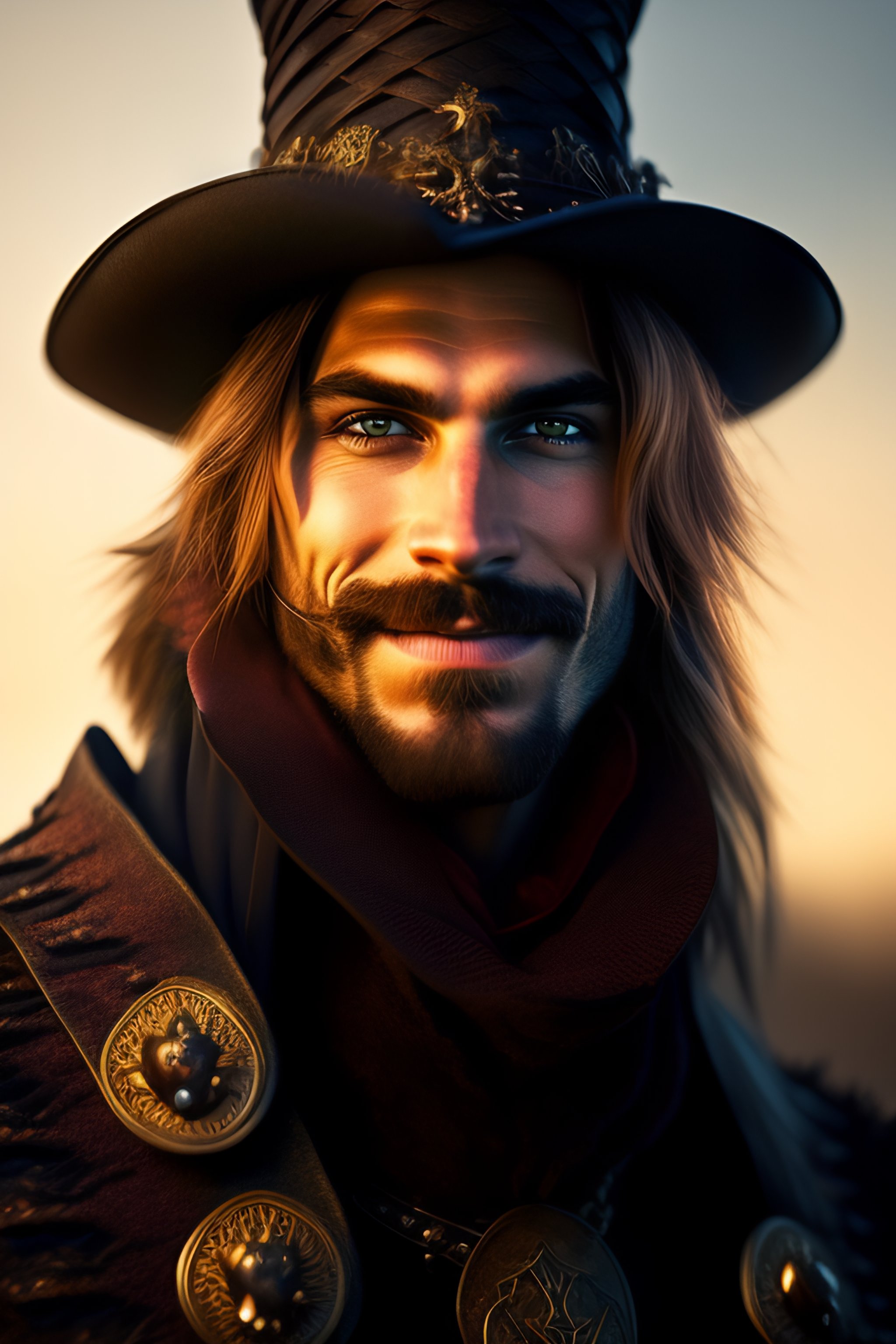 Lexica - Witch Hunter Prince Scruffy Scarred Gaunt creepy smile