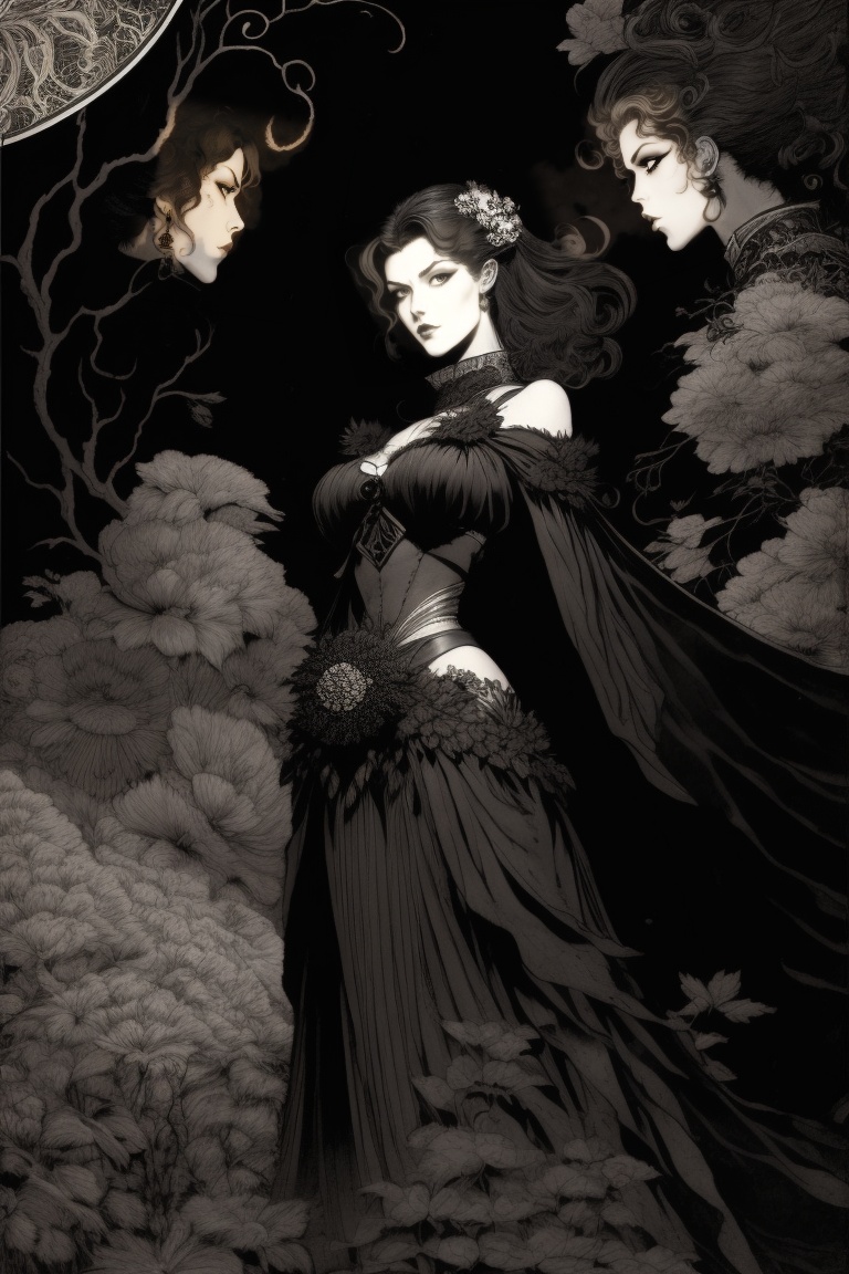Lexica - Valkyries, dark gothic horror, illustration by vania ...