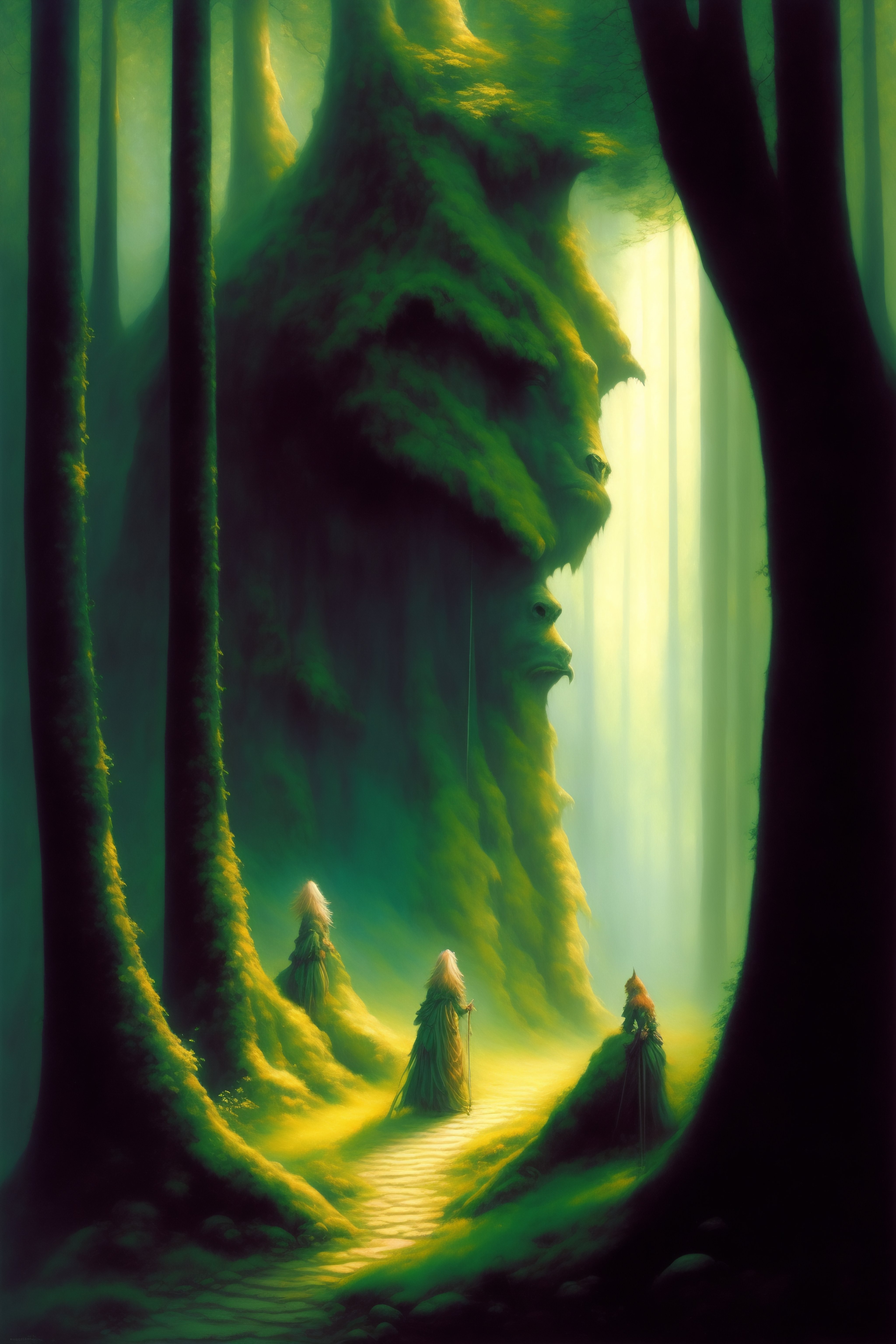 Lexica - Style of Brian Froud, trolls, painting, landscape, creepy ...