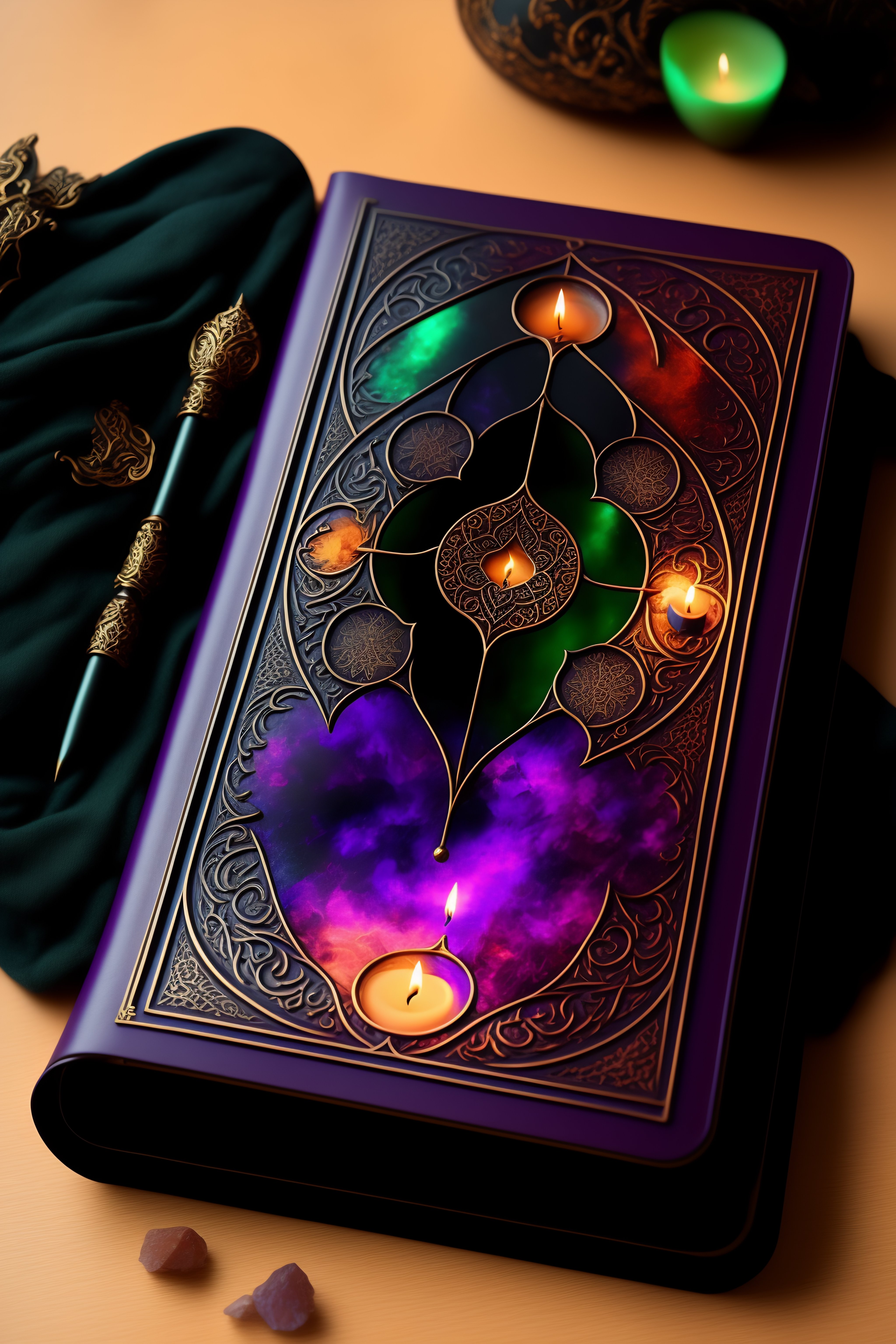 Lexica - Generate an image of a Young Witchy and Book of Shadows themed ...