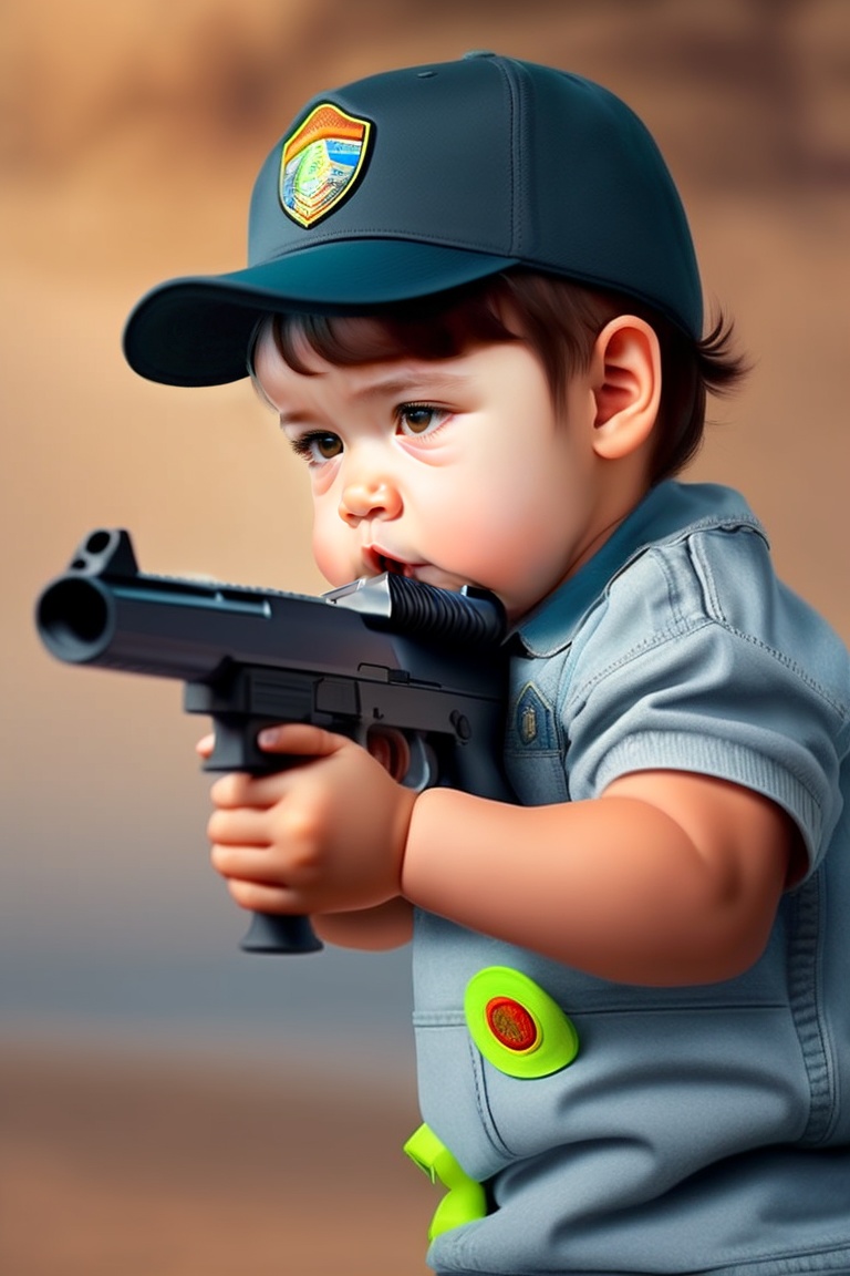 Lexica - Kid playing with gun, but it's dangerous